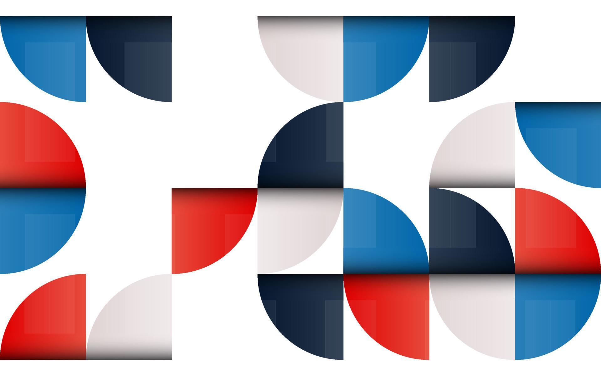 Mid-century geometric abstract pattern with simple shapes and beautiful ...