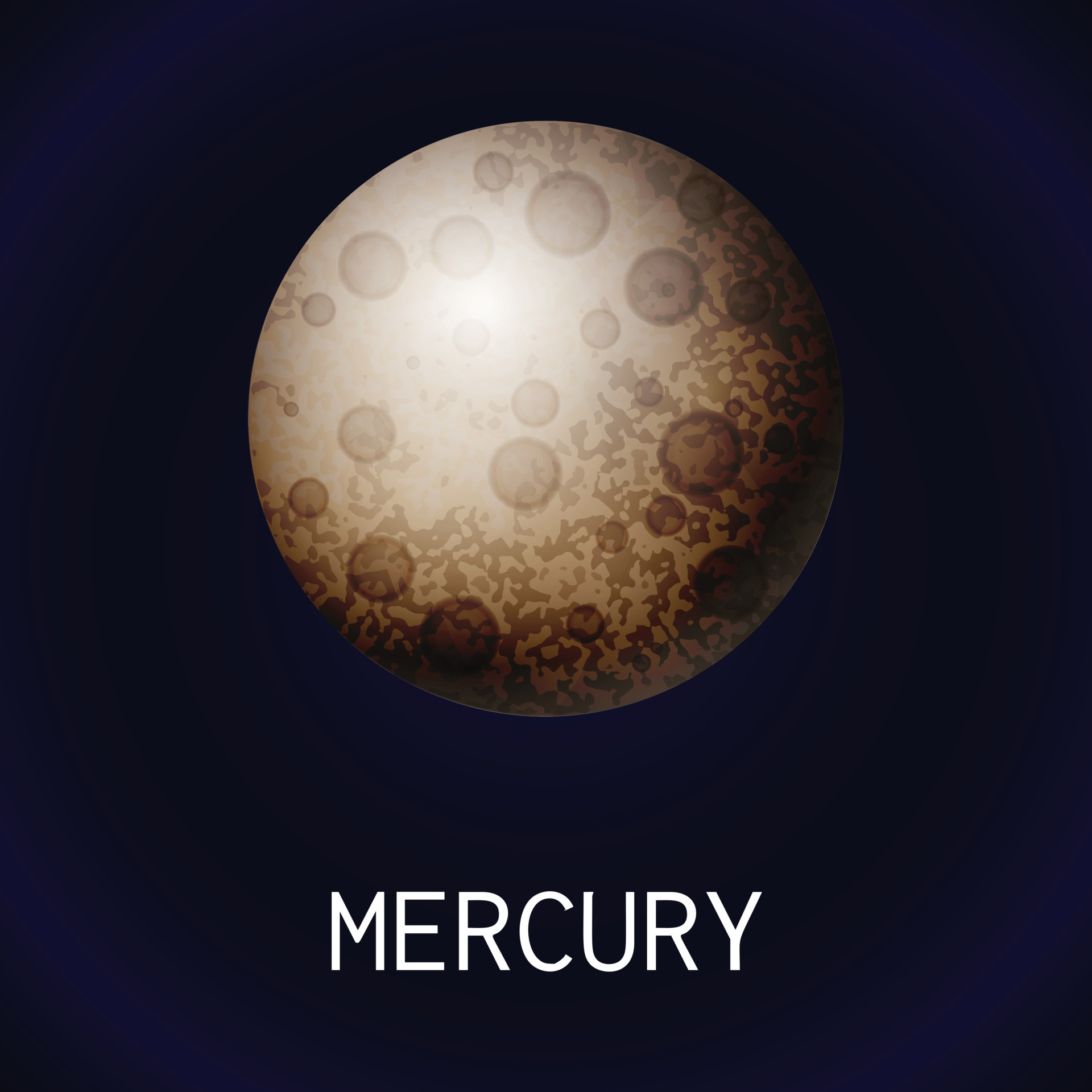 Mercury Planet Icon Cartoon Style 14450129 Vector Art At Vecteezy