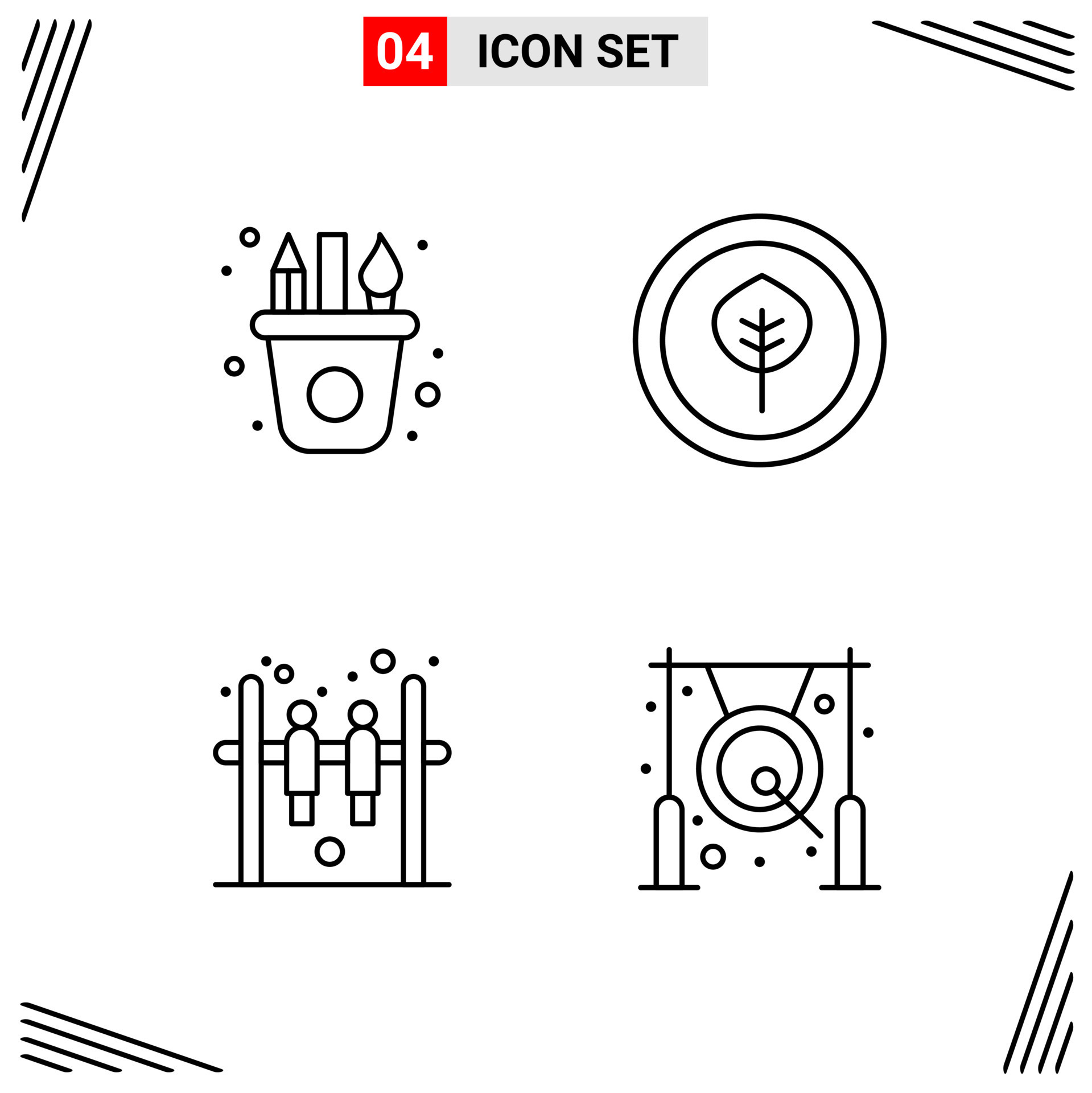 4 Icons Line Style Grid Based Creative Outline Symbols For Website Design Simple Line Icon Signs