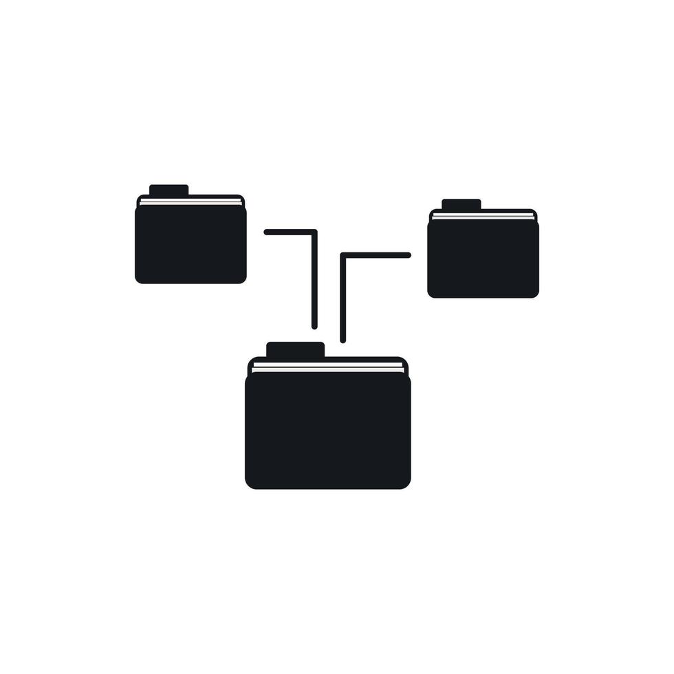 Folders structure icon, simple style 14451602 Vector Art at Vecteezy