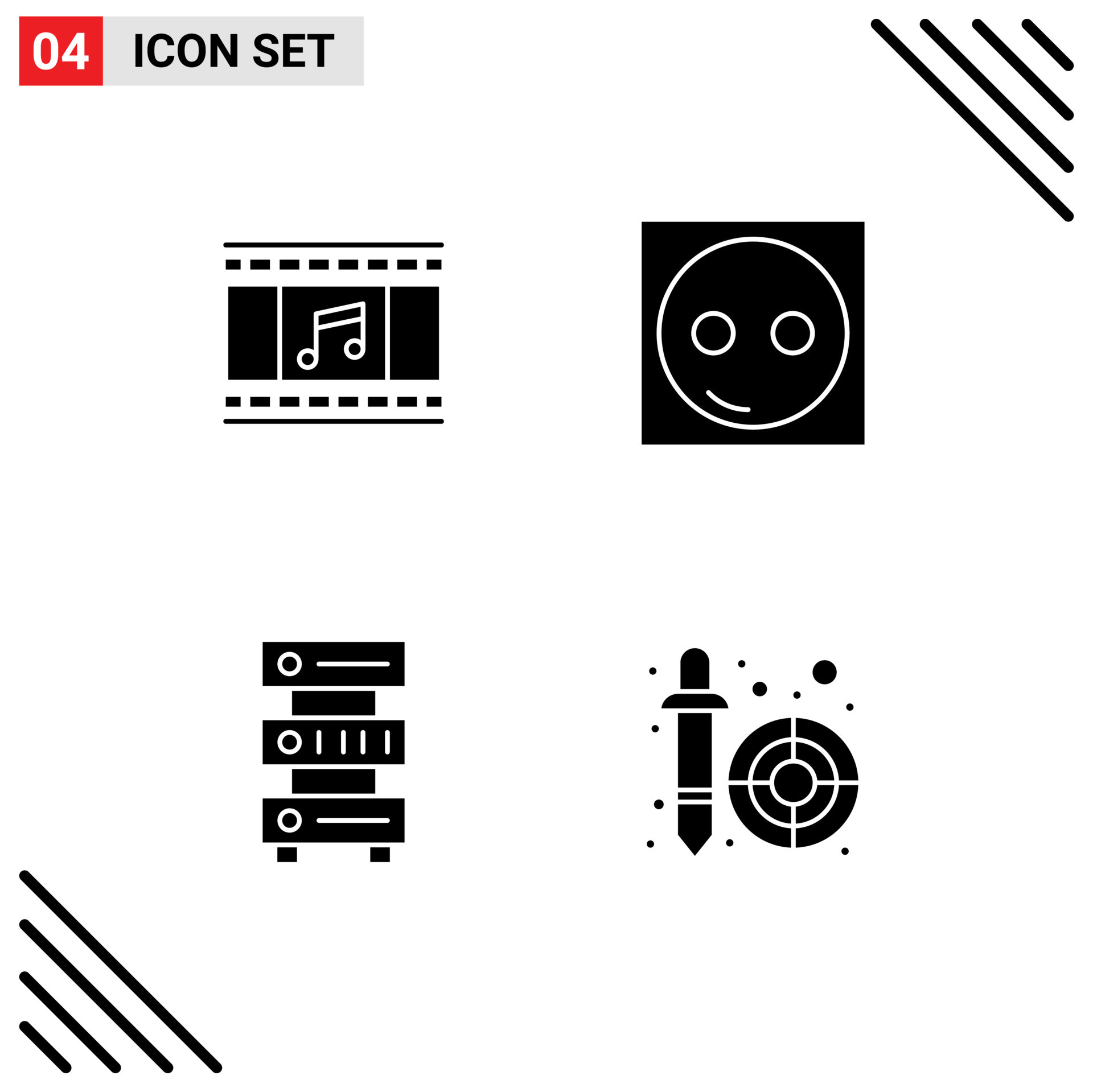 Set of Modern UI Icons Symbols Signs for animation data filmstrip ...