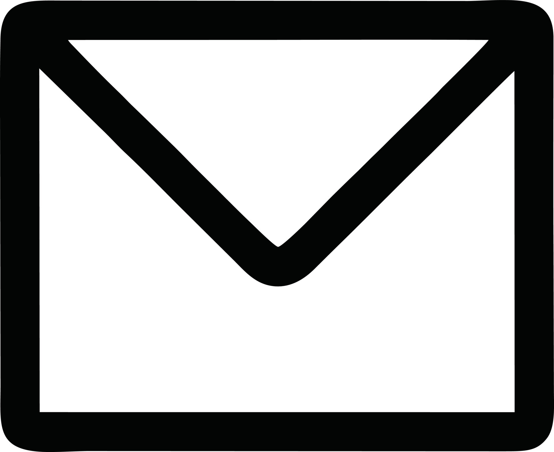 envelope icon in black vector image, illustration of envelope in black ...