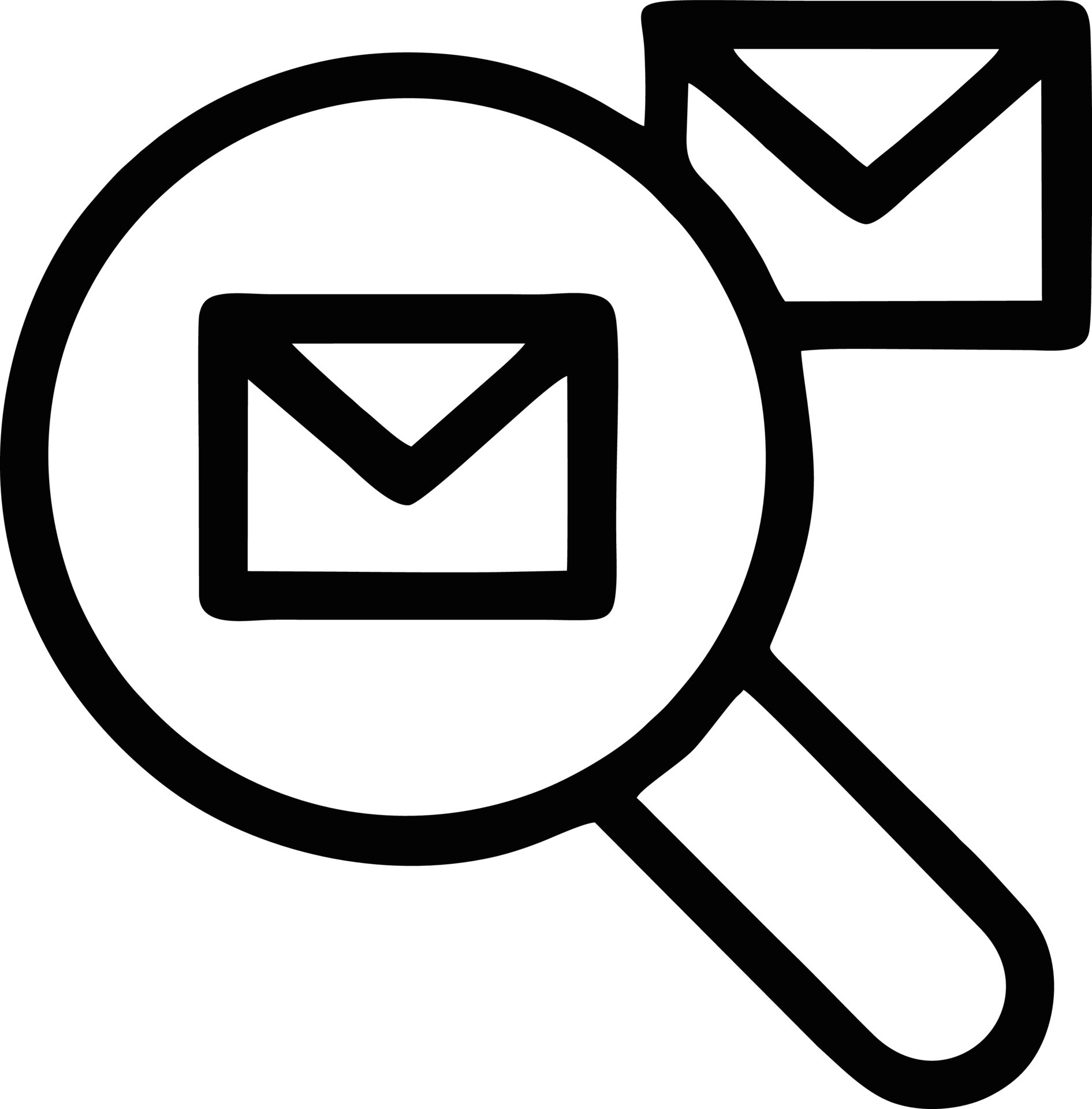 envelope icon in black vector image, illustration of envelope in black ...