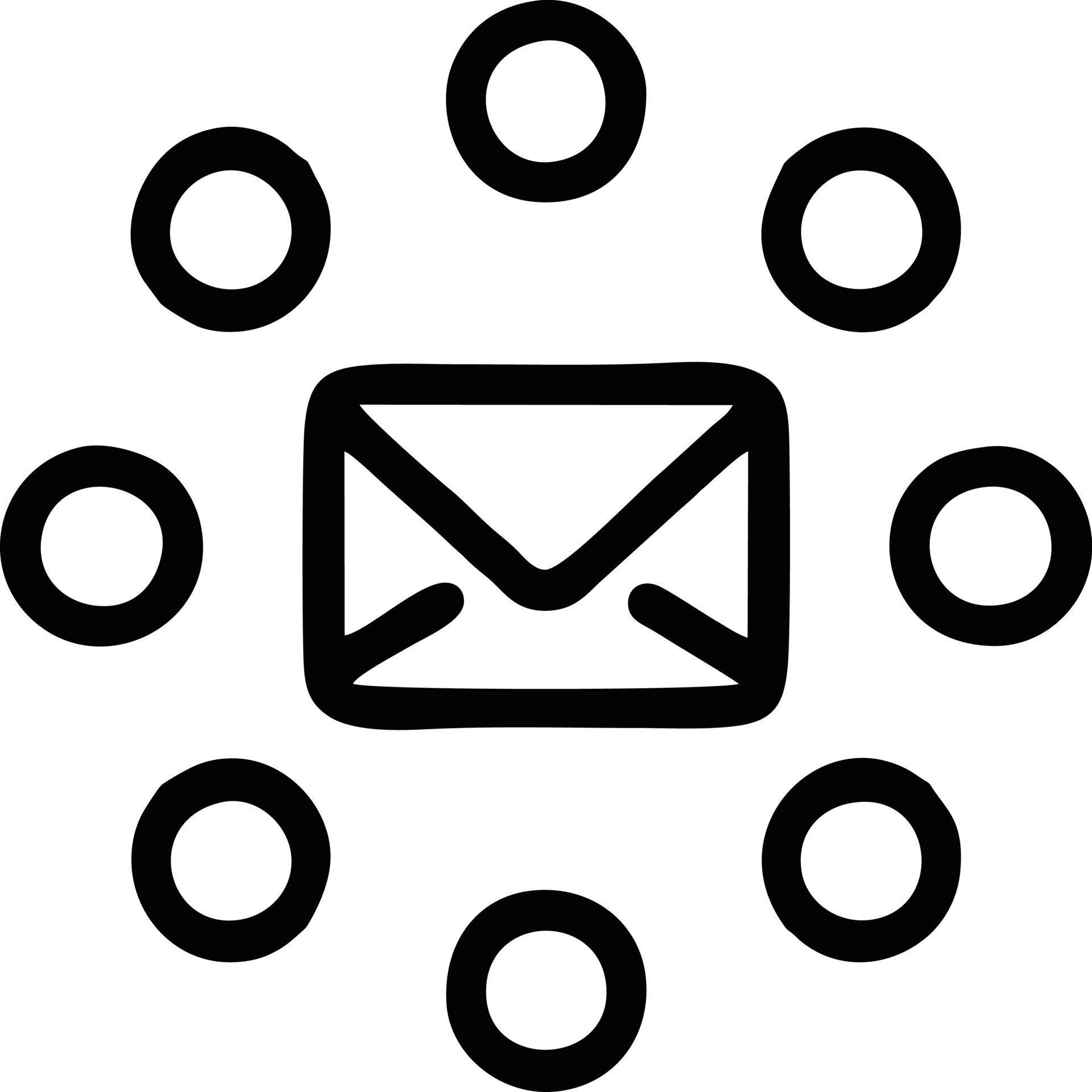 envelope icon in black vector image, illustration of envelope in black ...