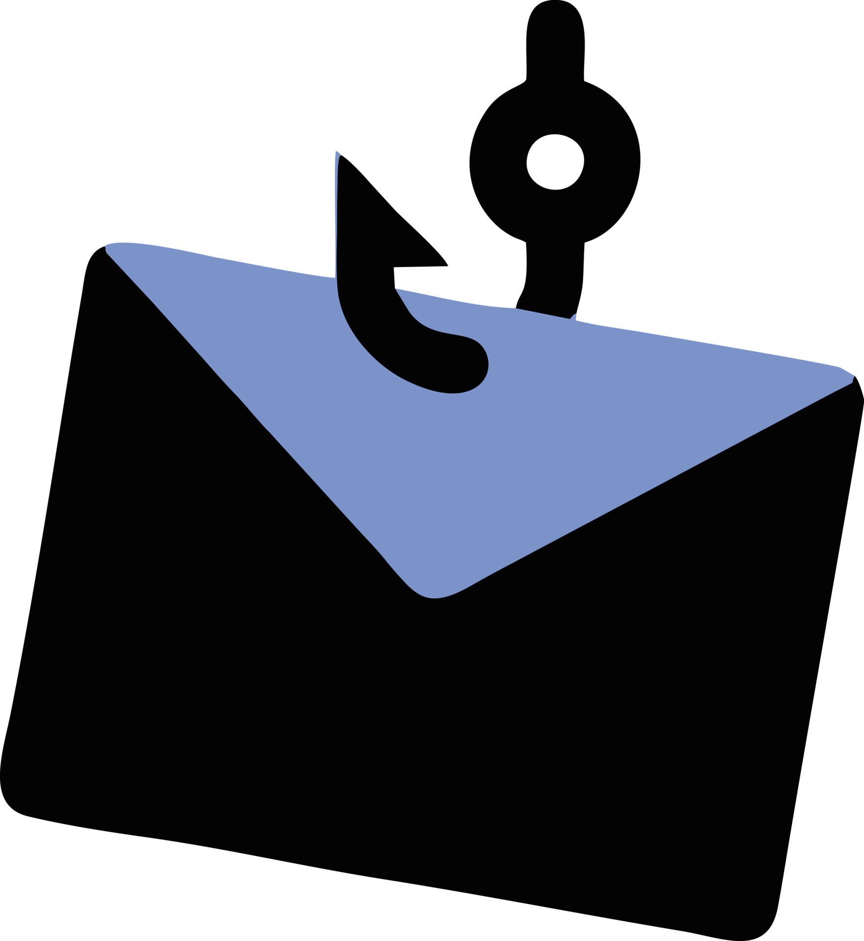 envelope icon in black vector image, illustration of envelope in black ...