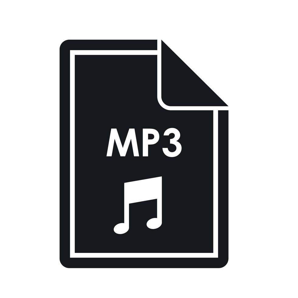 File MP3 icon, simple style 14455382 Vector Art at Vecteezy