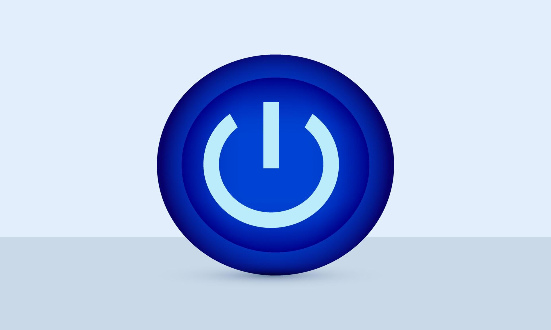 illustration icon 3d scene abstract power button isolated on background ...
