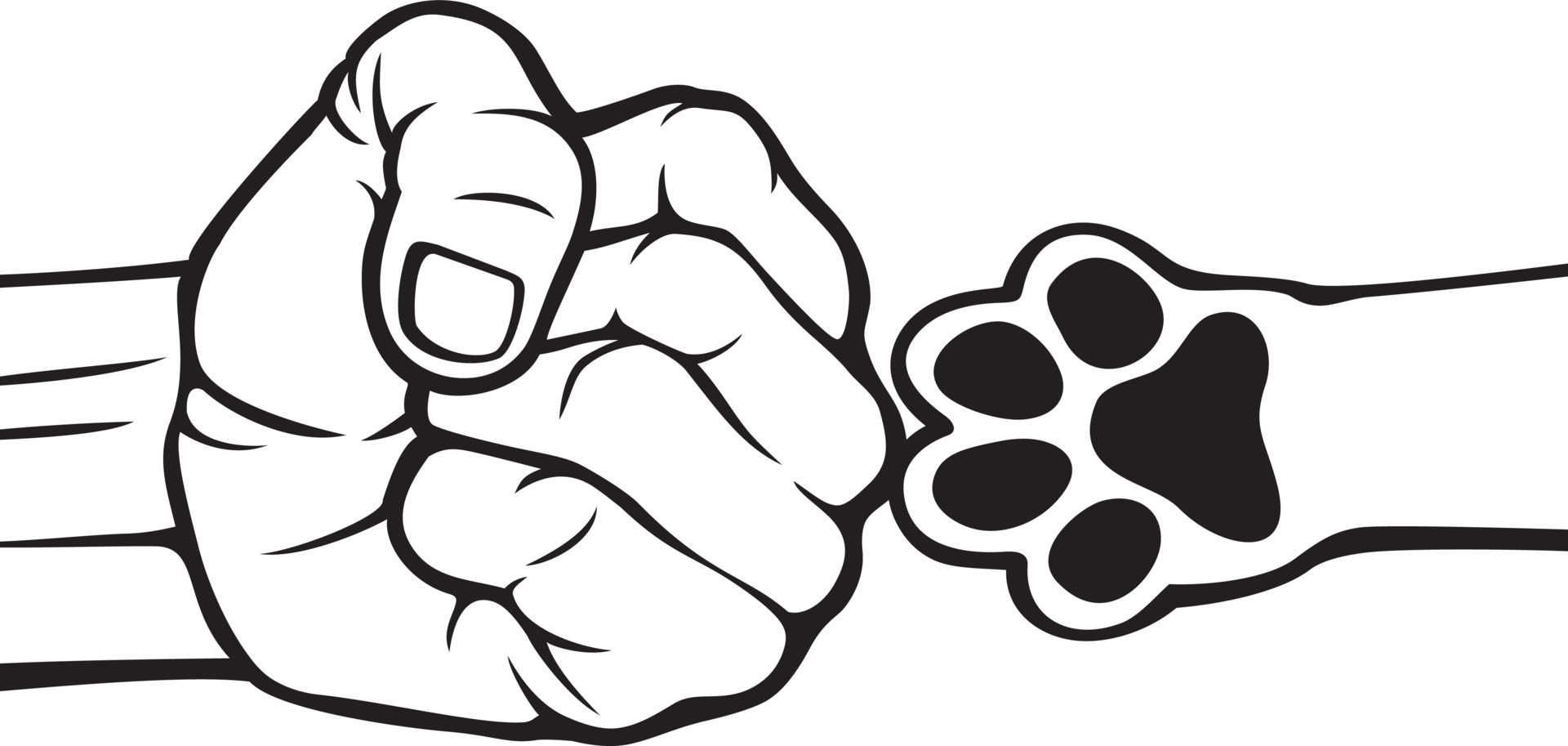 Paw Fist Bump. Vector Illustration. 14456814 Vector Art at Vecteezy Paw Fist Bump. Vector Illustration. 14456814 Vector Art at Vecteezy