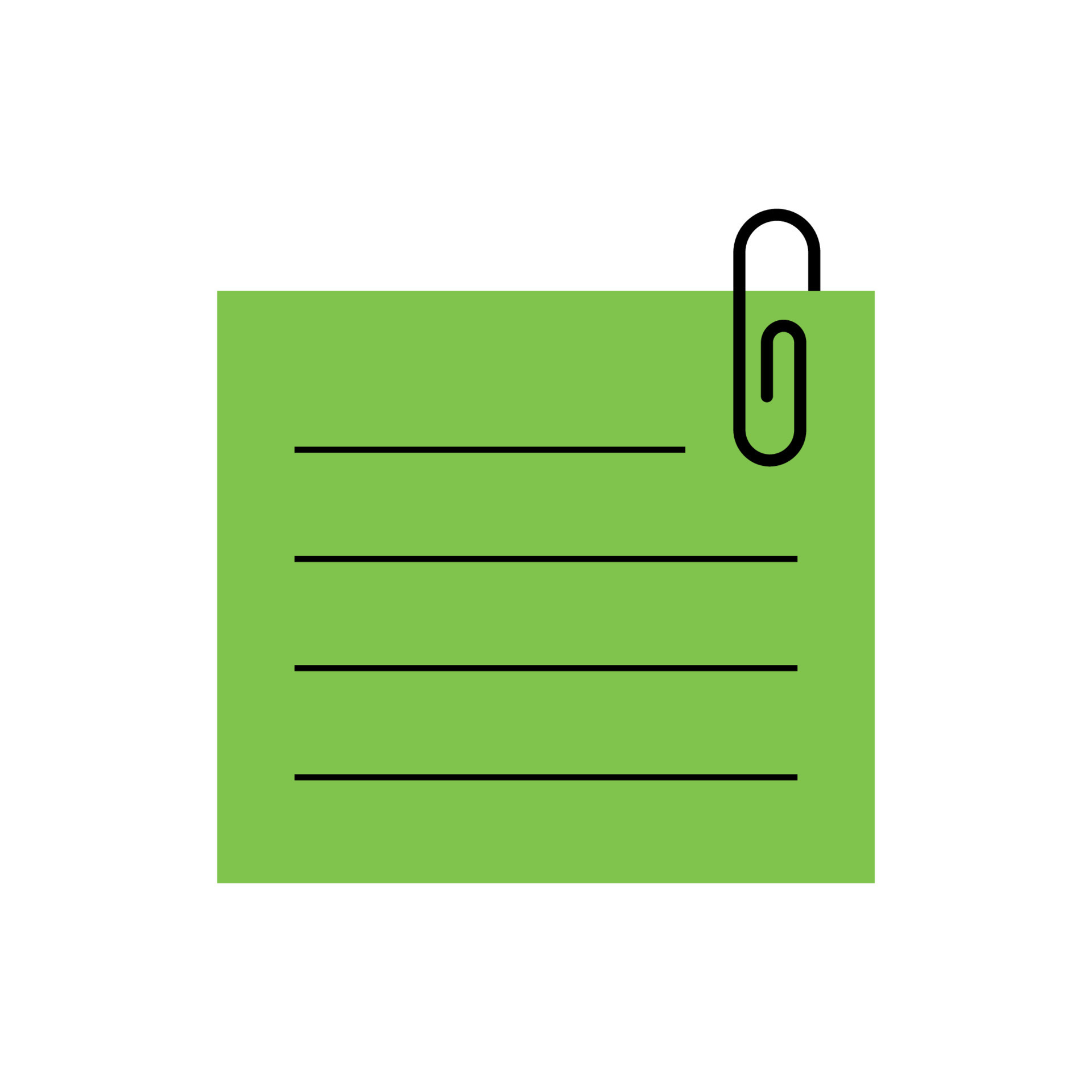 Note Memo Icon Symbol Clipart With Paperclip Vector Isolated On White Background 14457018 Vector