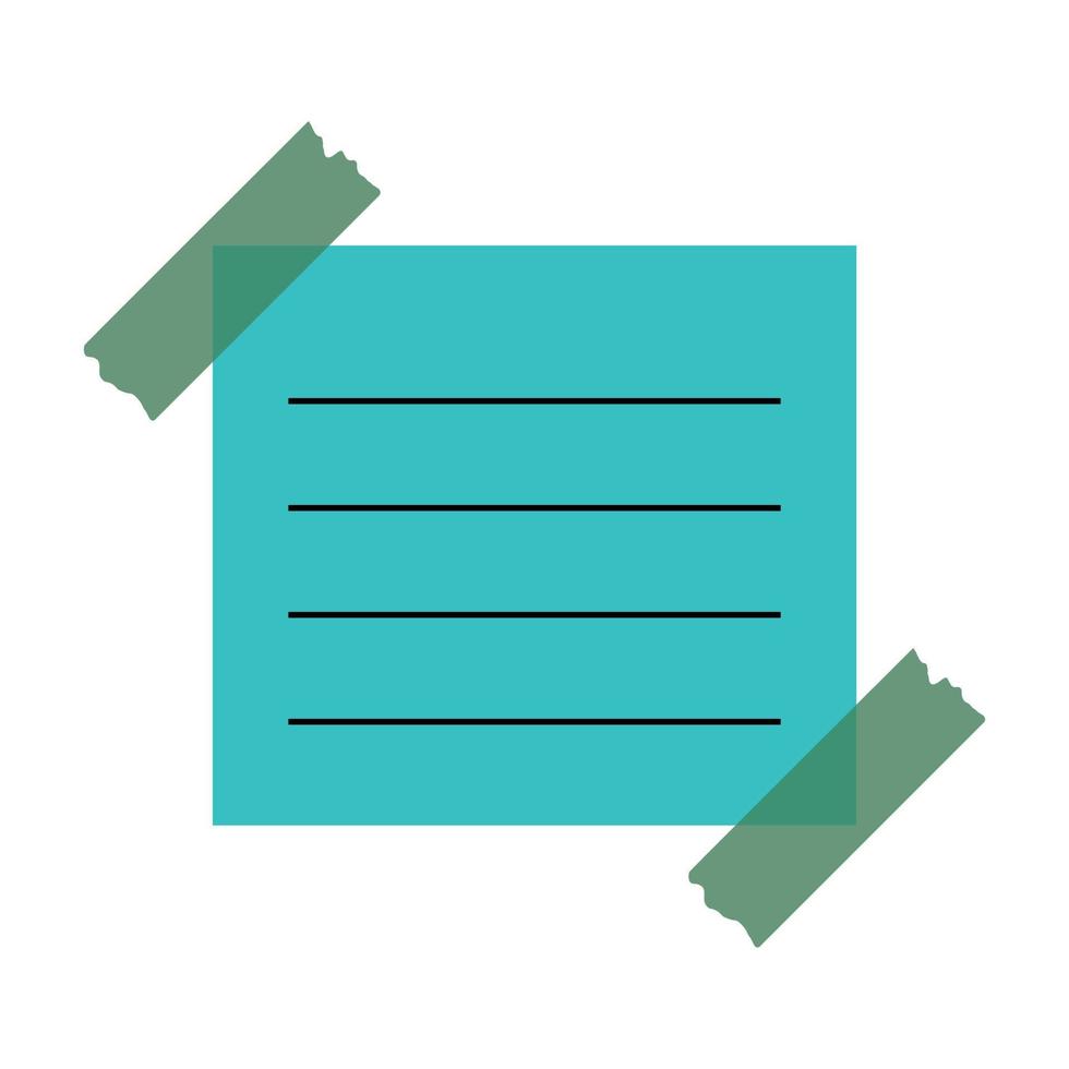 Nota Memo Icono Símbolo Clipart En Azul Vector Animado De Dibujos Animados Aislado Sobre Fondo