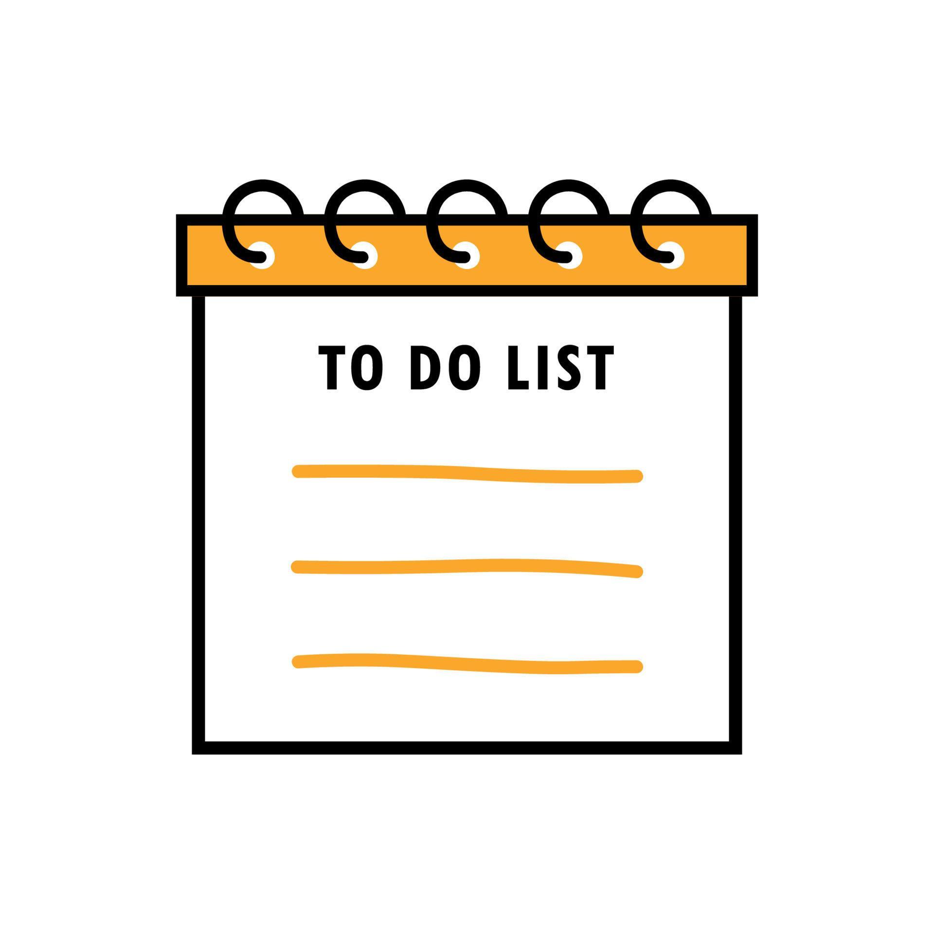 Notebook Label To Do List Icon Clipart in Cartoon Animated Vector ...