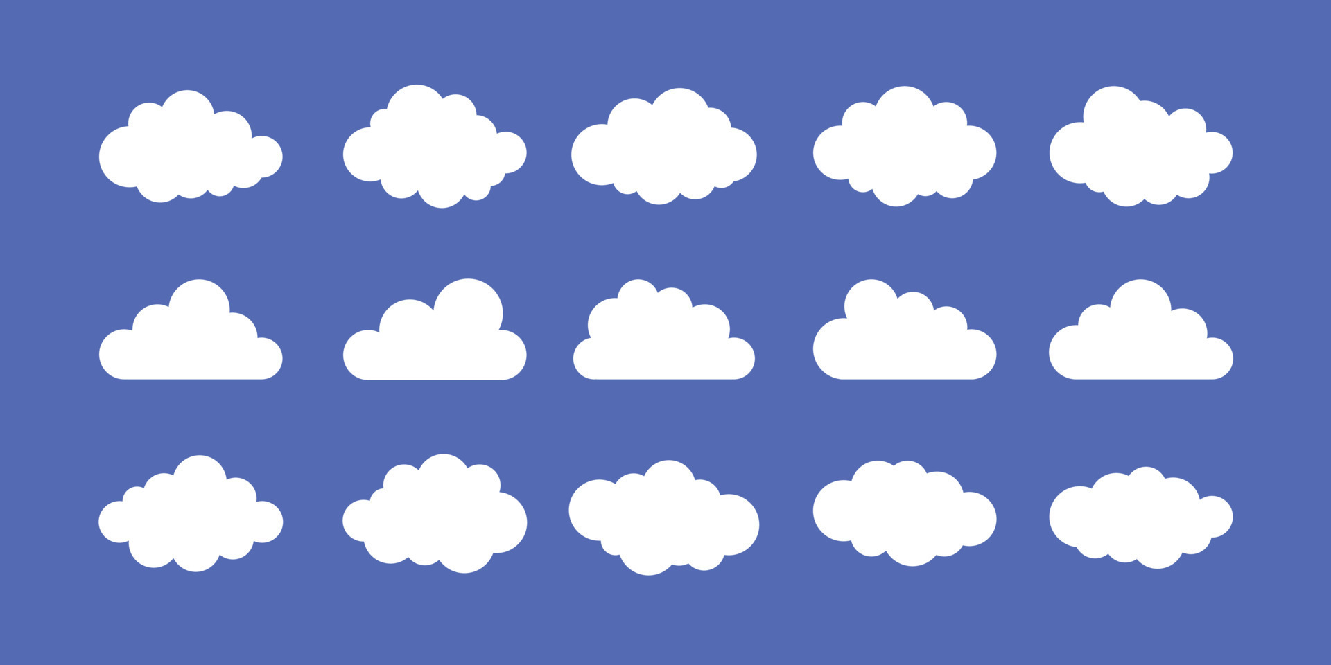 Set Of Simple Cloud Shape For Design Element 14459700 Vector Art At Vecteezy