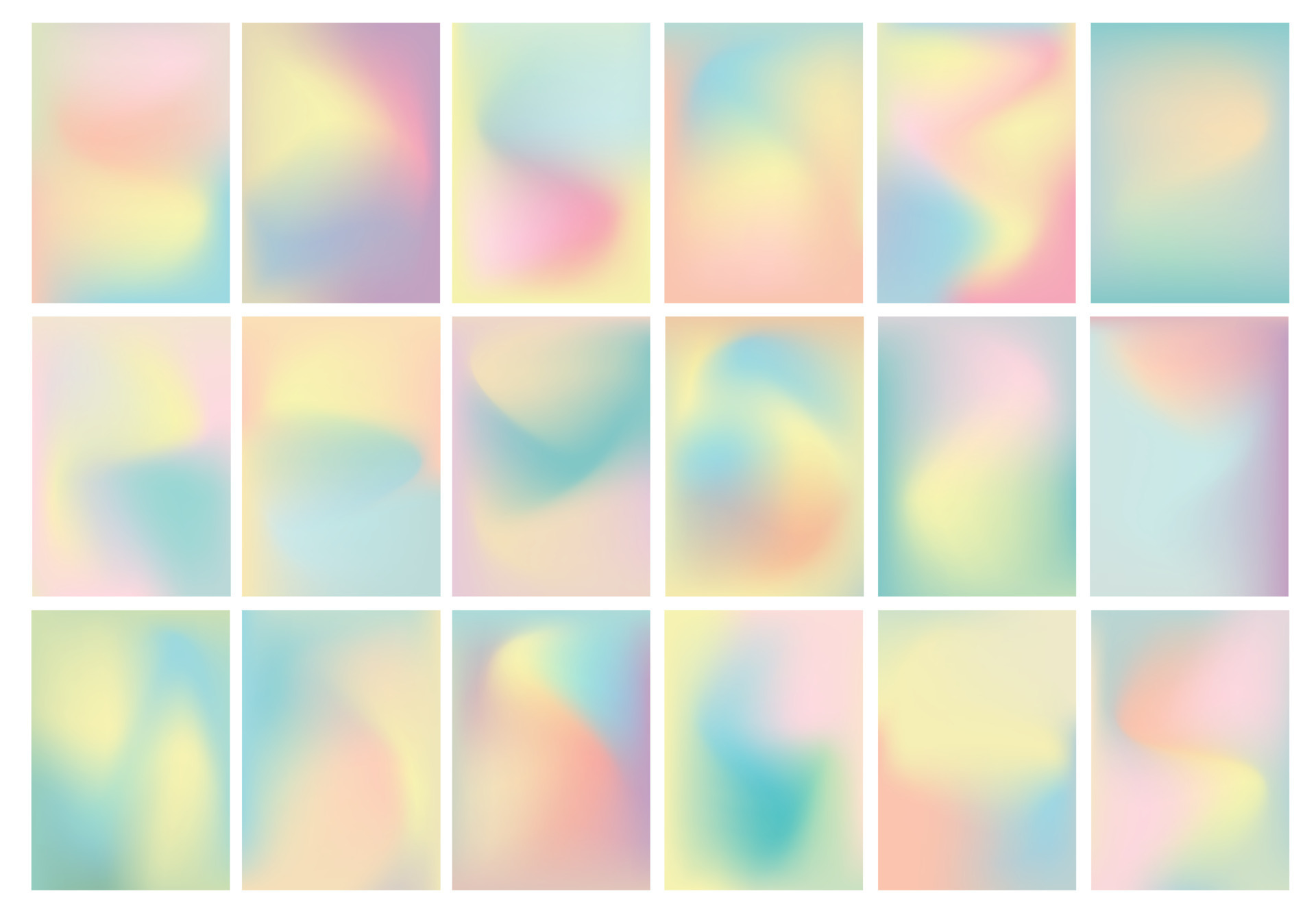 Vector set of pastel colors background, In A4 size for design work ...