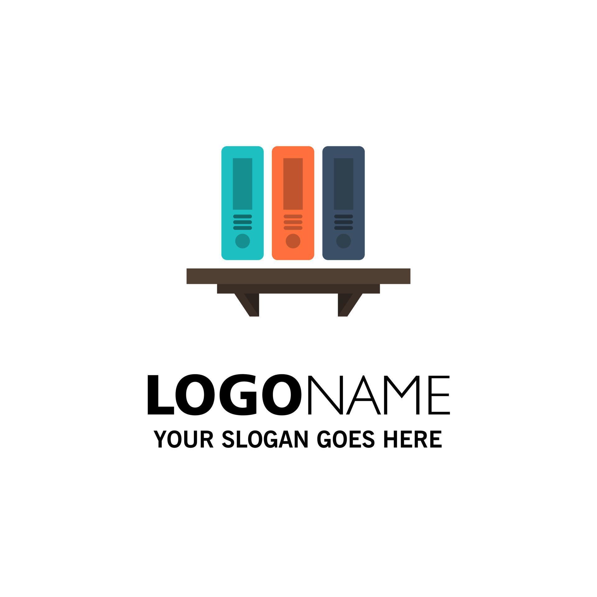 Files Archive Data Database Documents Folders Storage Business Logo Template Flat Color 14461385