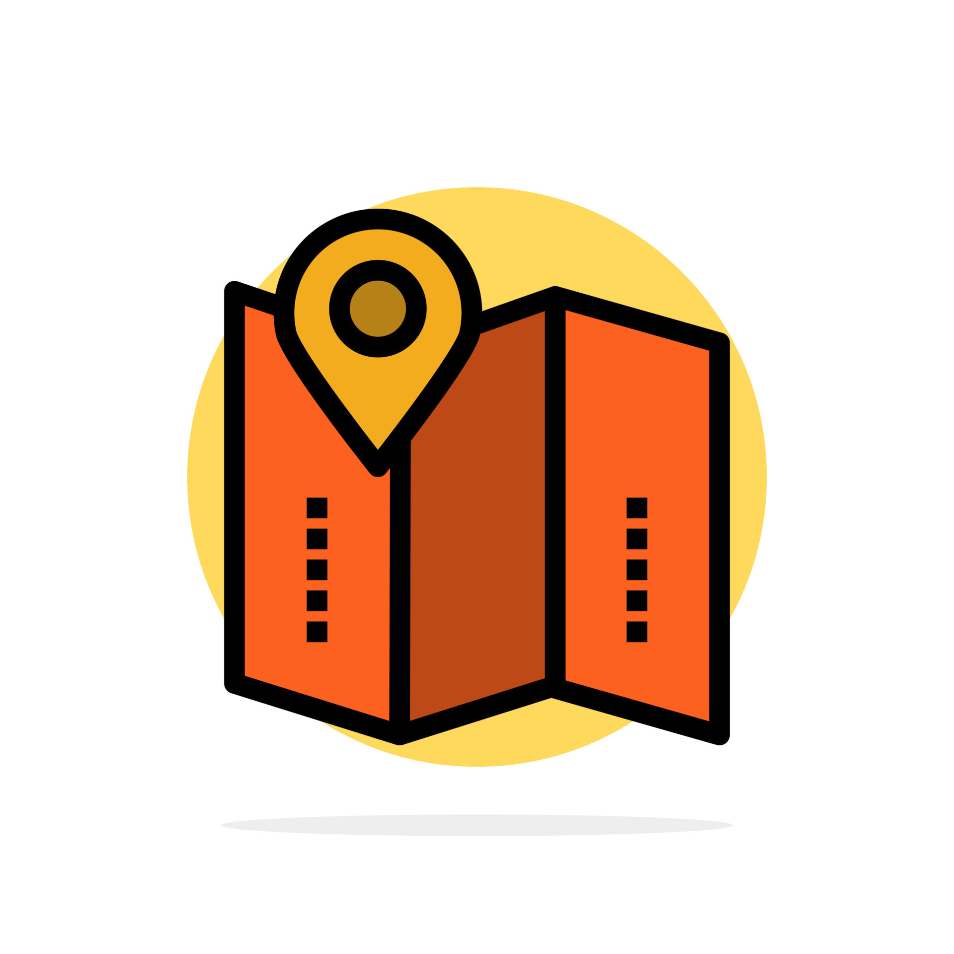 Map Location Directions Location Abstract Circle Background Flat Color Icon 14461718 Vector Art