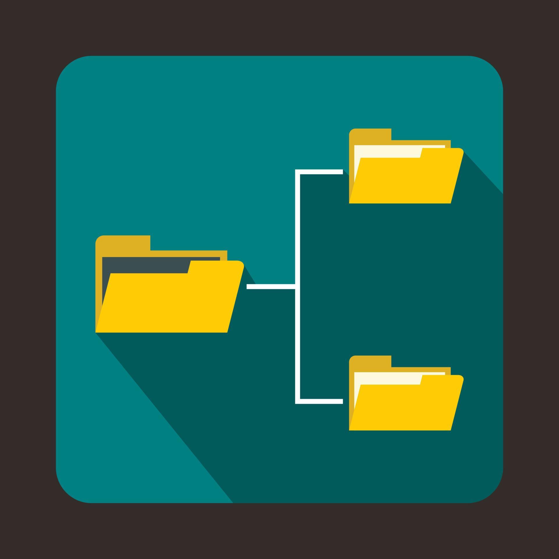 Folders structure icon in flat style 14462298 Vector Art at Vecteezy