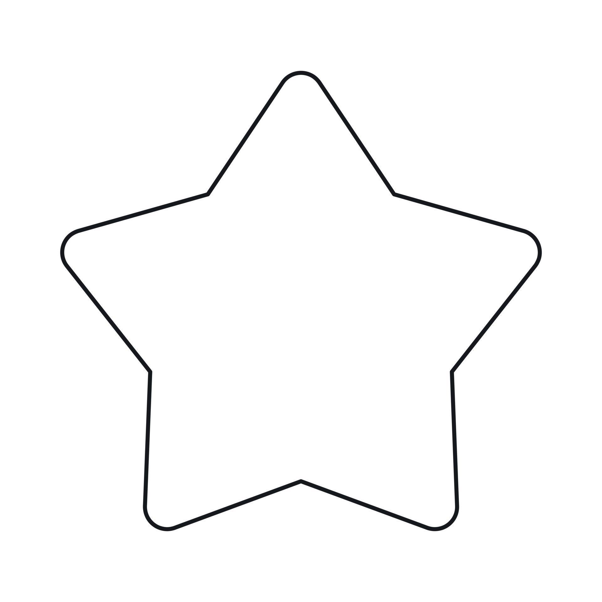 Star icon, outline style 14462535 Vector Art at Vecteezy
