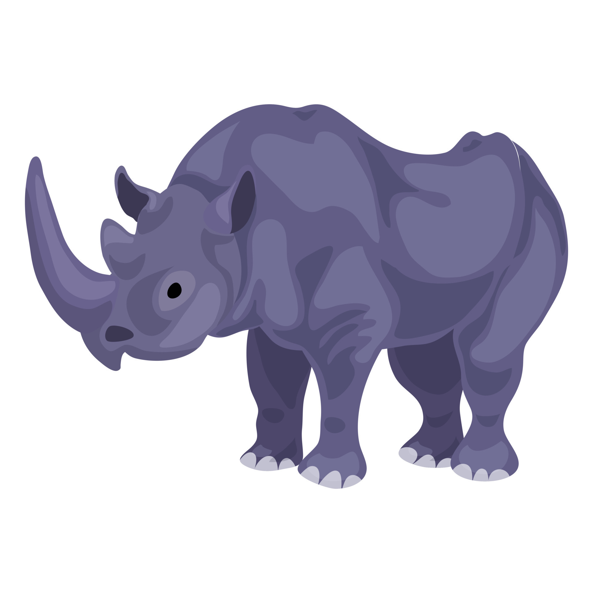 Rhino icon, cartoon style 14464650 Vector Art at Vecteezy