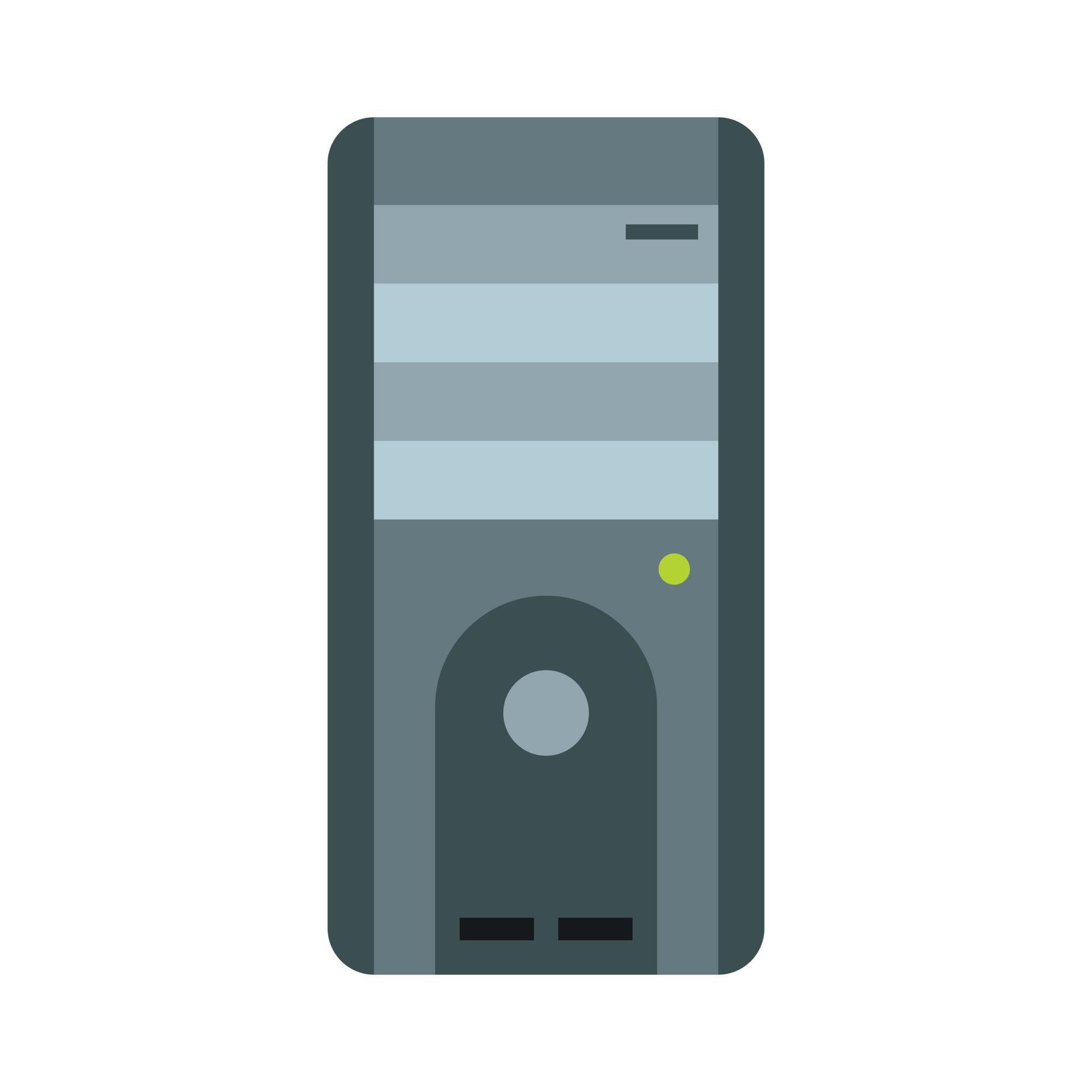 System unit of a computer icon, flat style 14465826 Vector Art at Vecteezy