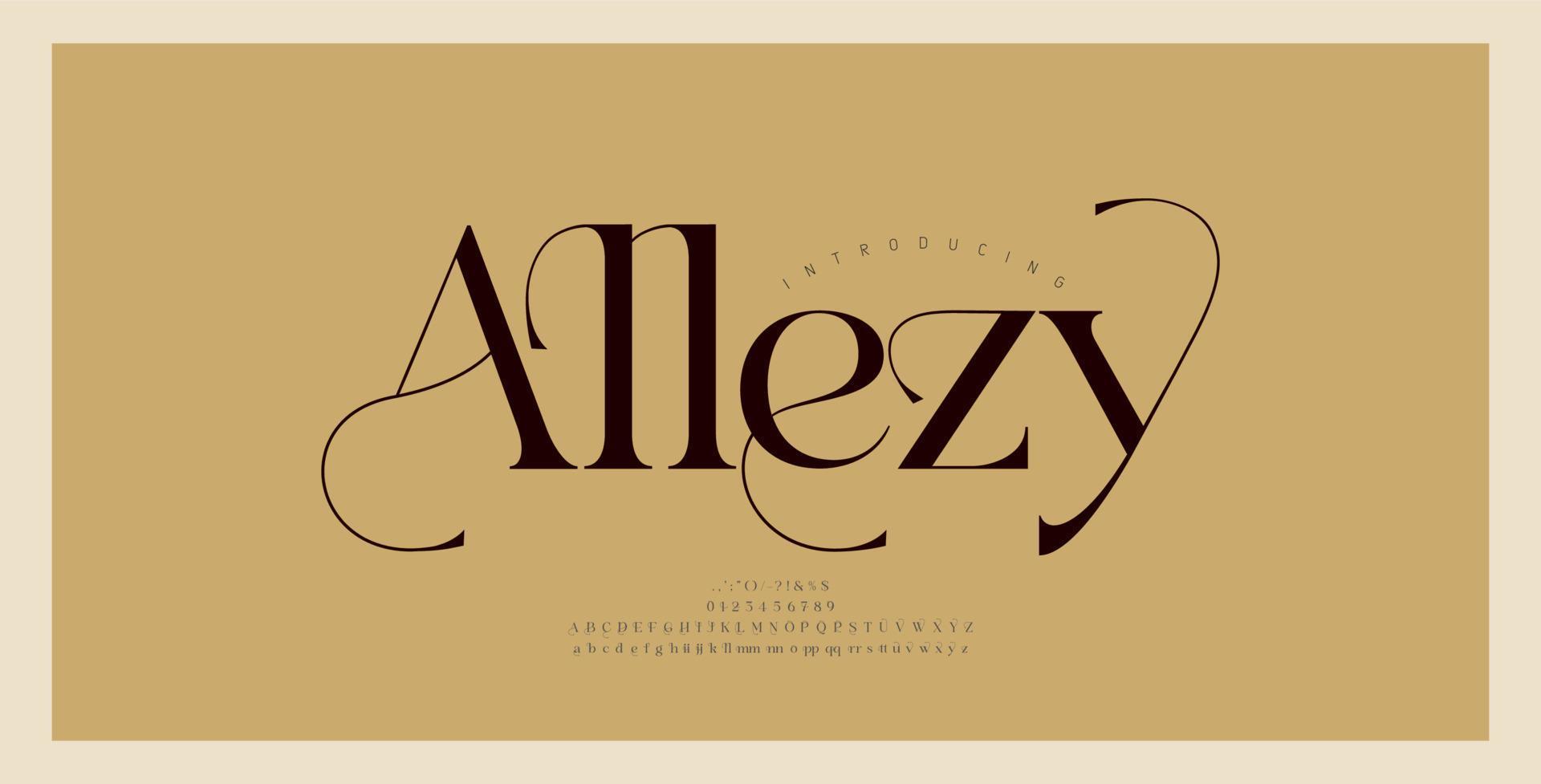 Luxury wedding alphabet letters font with tails. Typography elegant ...