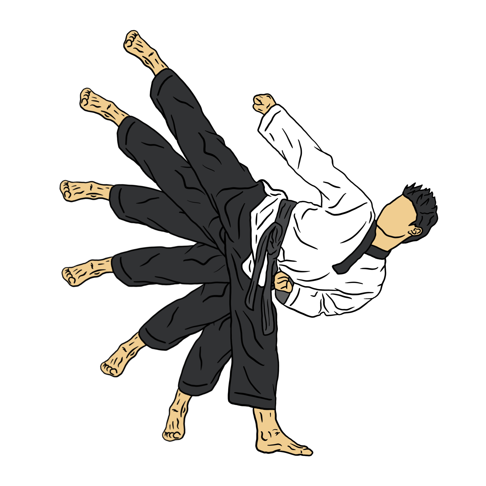 Patada Lateral Taekwondo Ilustración 14467135 Png
