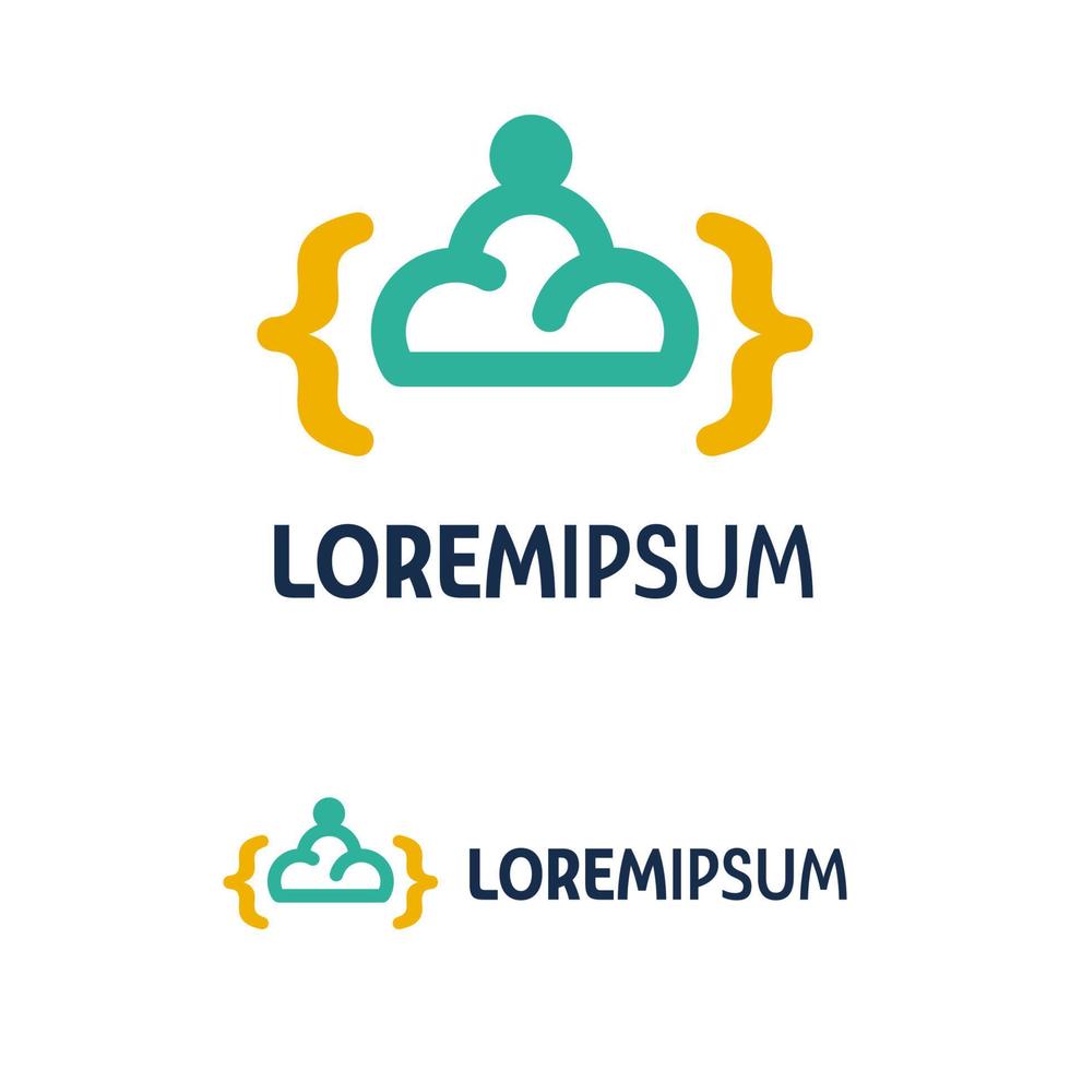 zen cloud coding logo design template 14468011 Vector Art at Vecteezy