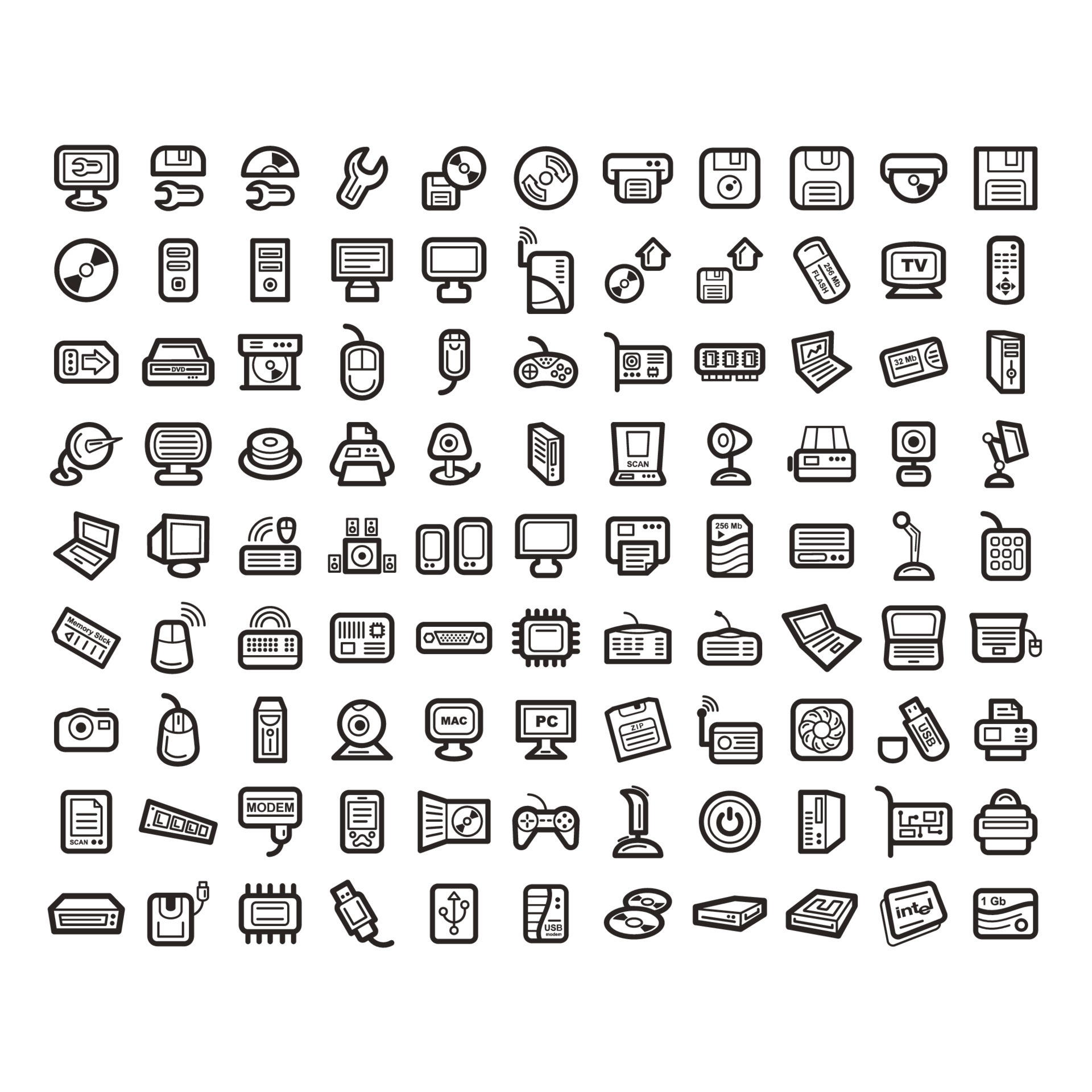 Internet Computer Or Technology Line Icon Set 14468016 Vector Art At