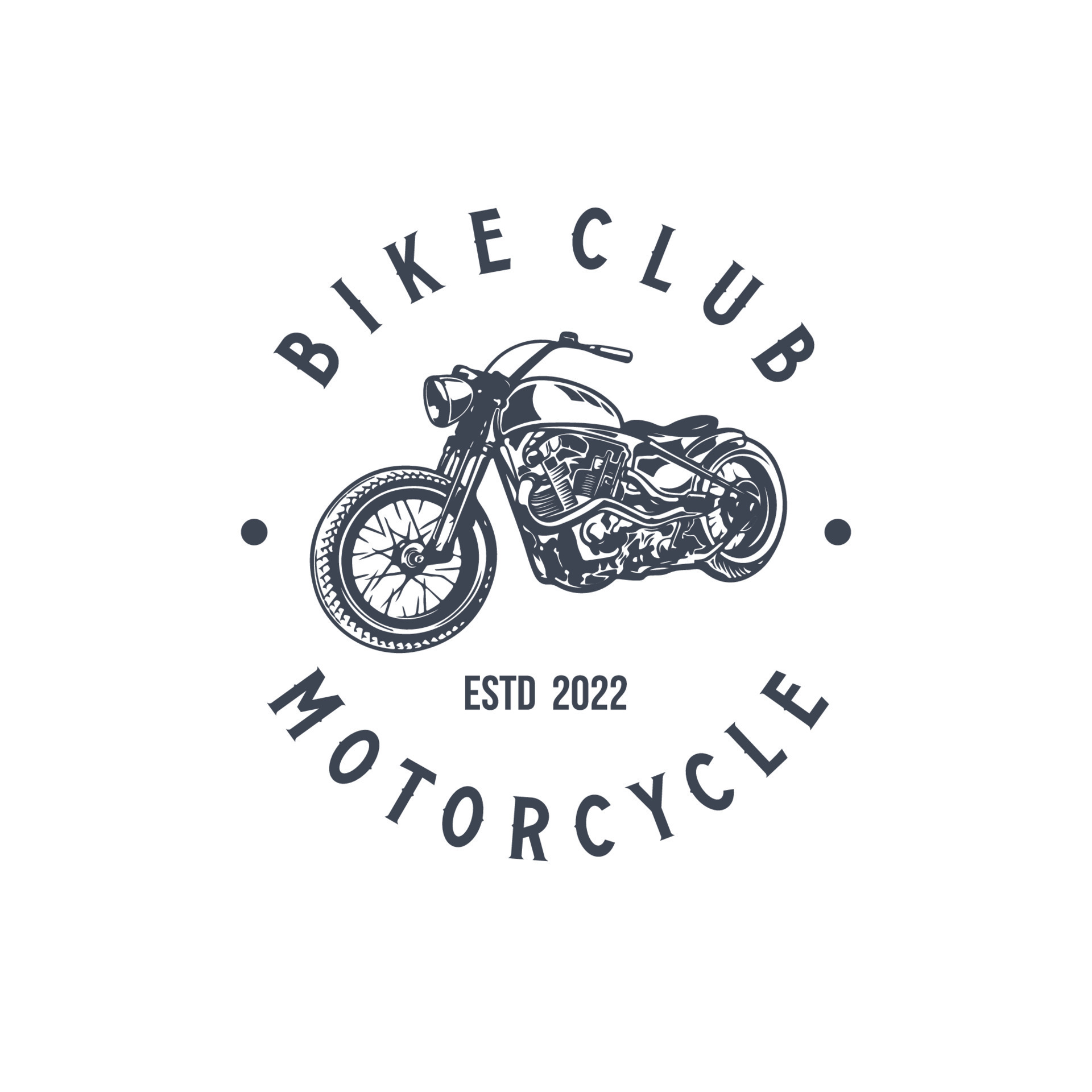 Custom motorcycle label in vintage style with inscription and motorbike. motorcycle or bike club ...