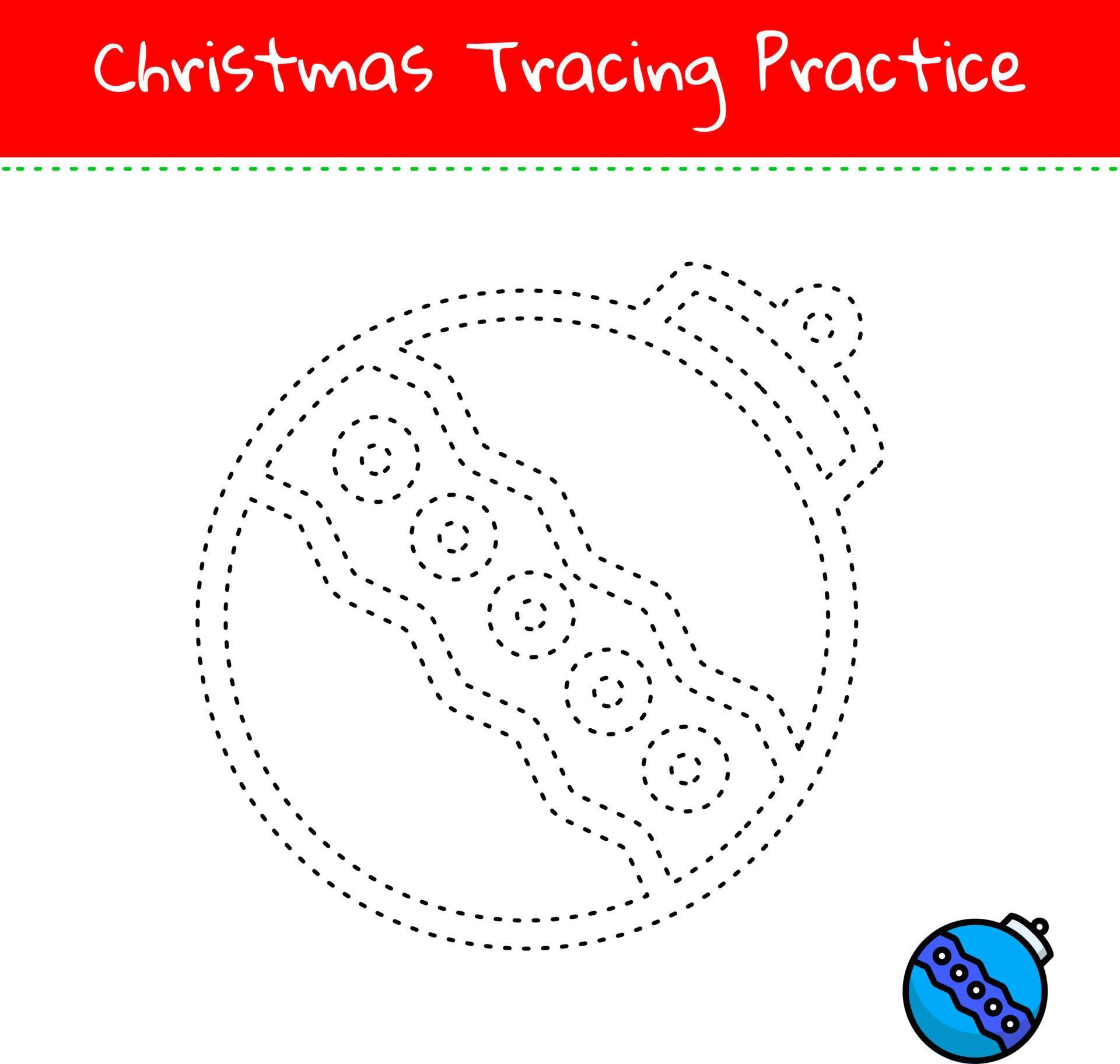 Christmas tracing line art practice hand drawn 14468679 Vector Art at ... Christmas tracing line art practice hand drawn 14468679 Vector Art at ...