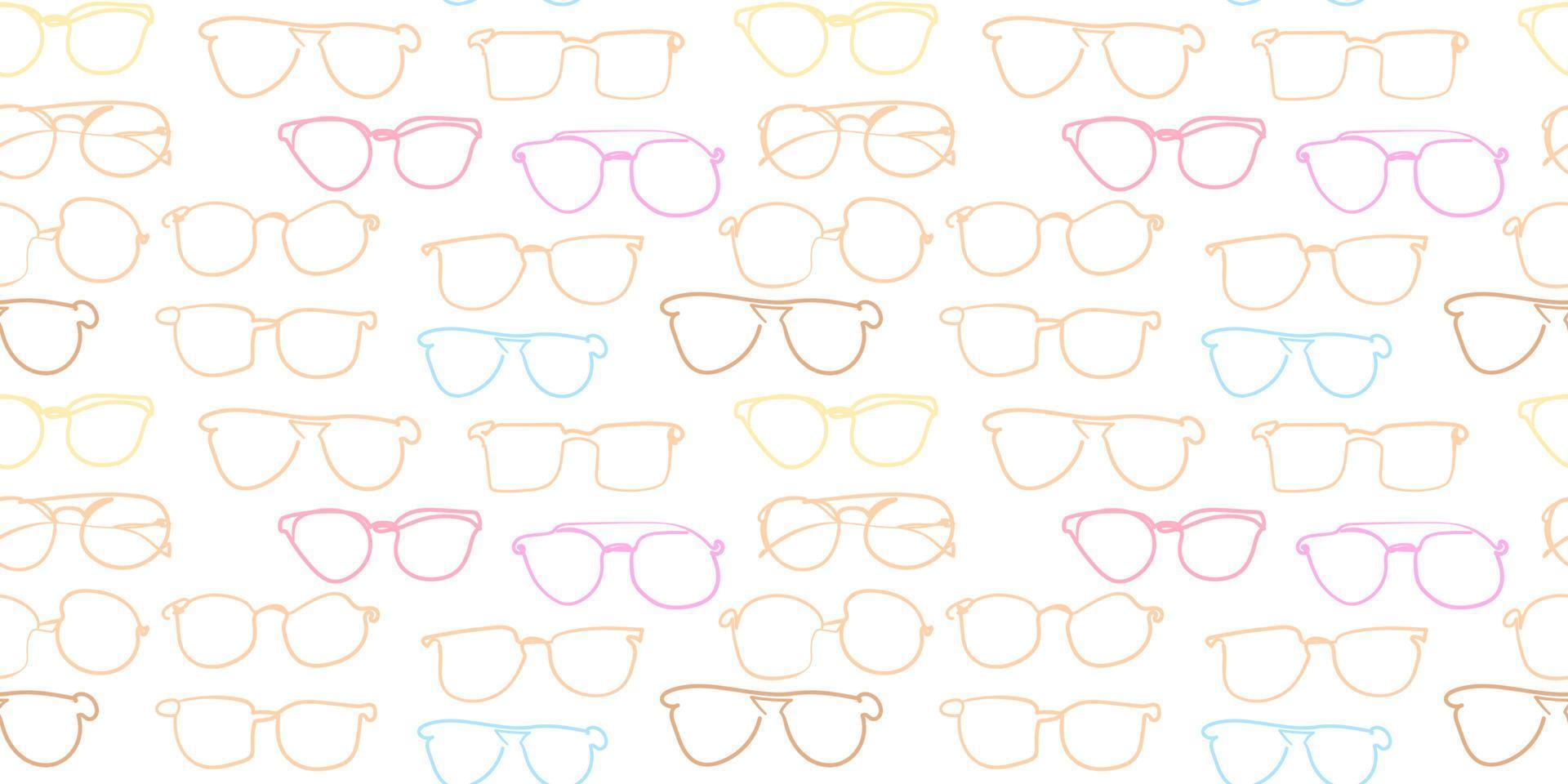 Vector colorful glasses seamless pattern. For textiles, interior design ...