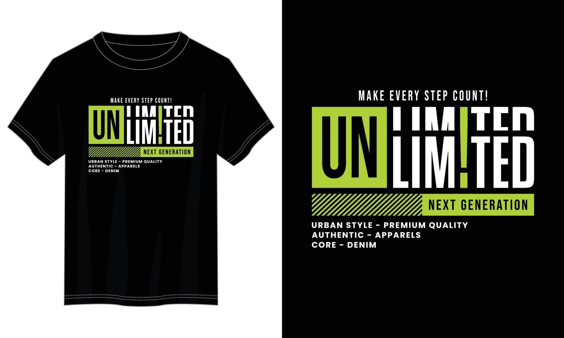 Unlimited Typography T Shirt Design Motivational Typography T Shirt