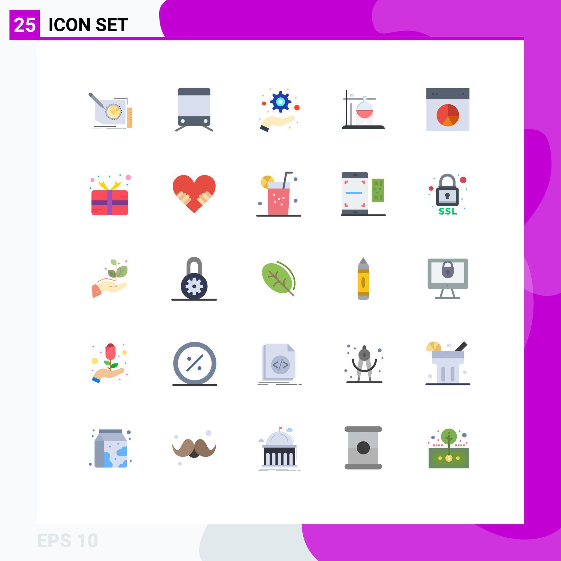 Mobile Interface Flat Color Set Of 25 Pictograms Of Layout Chart Management Transfusion Medical