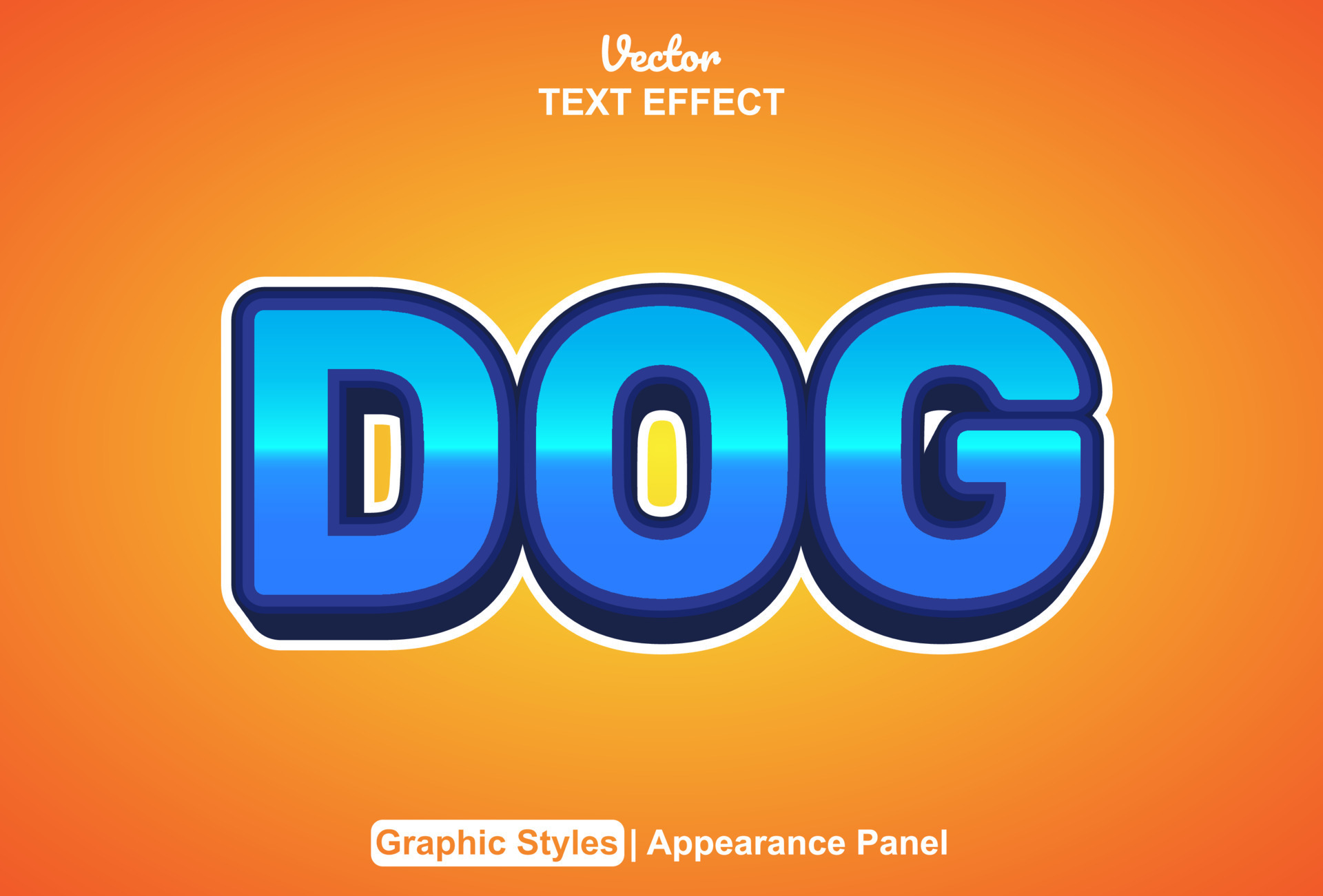 dog text effect with graphic style and editable. 14470693 Vector Art at Vecteezy