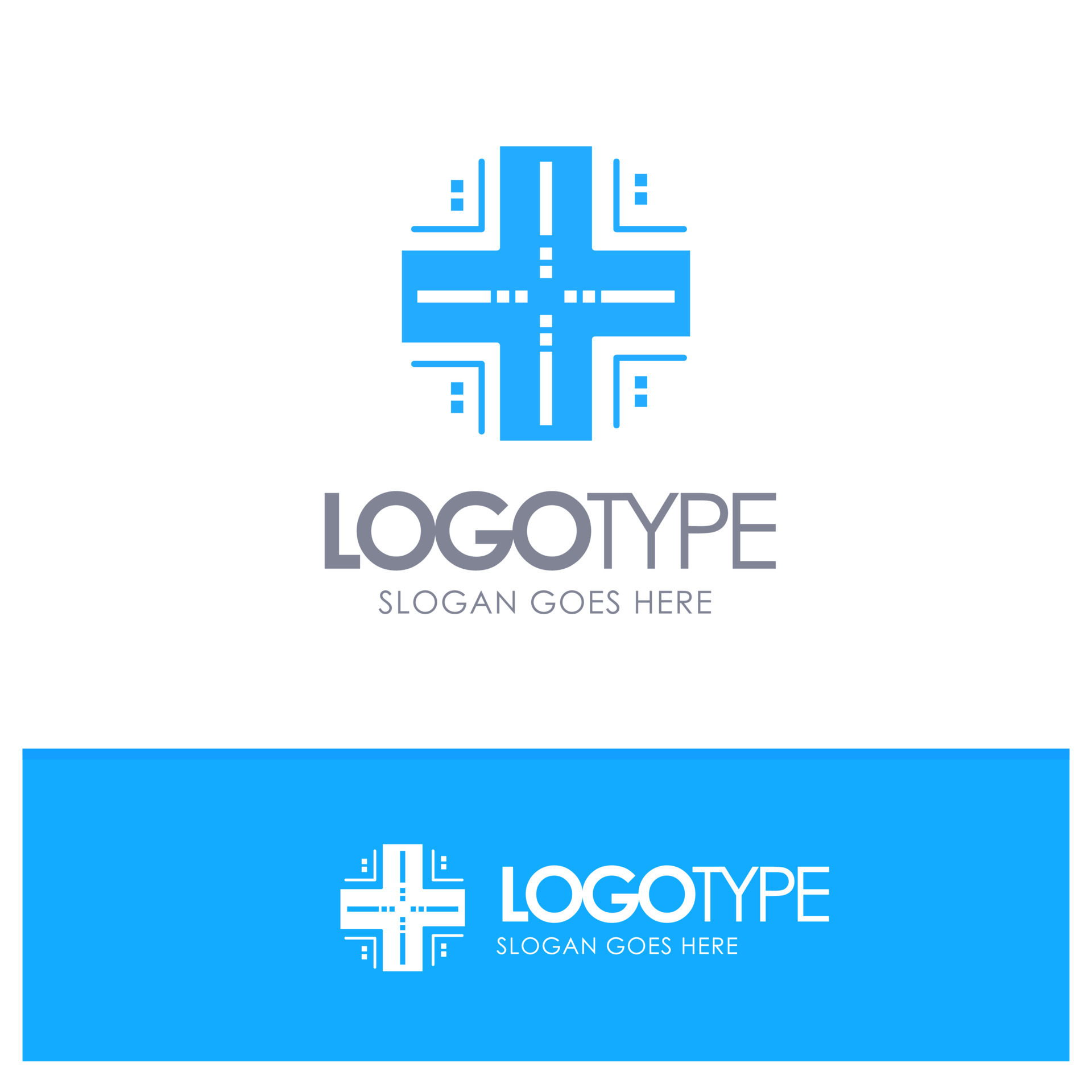 Computing Database Datacenter Mainframe Server Blue Logo Vector