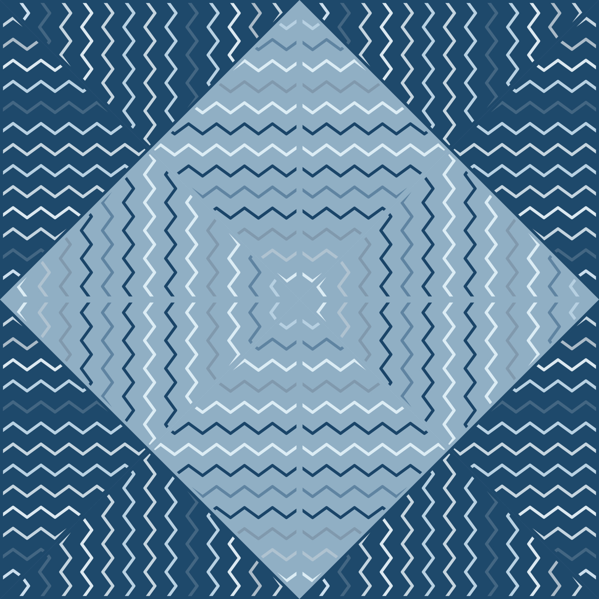 Hand Drawn Wavy Seamless Pattern Abstract Zig Zag Lines Mosaic