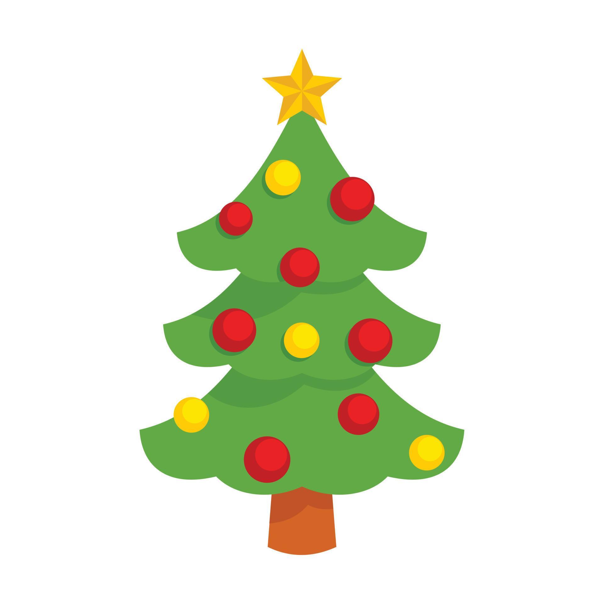 Xmas tree icon, flat style 14473794 Vector Art at Vecteezy