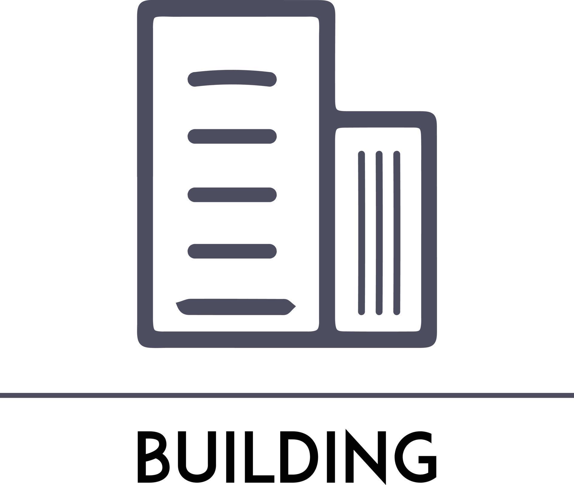 Building, Home Icon, Real Estate minimal thin line Icon Fully Editable ...