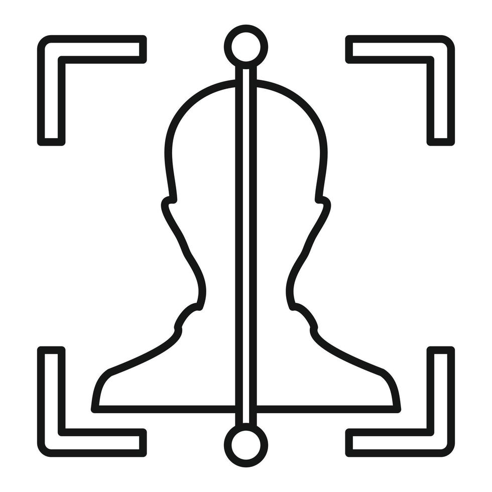 Line Face Scan Icon Outline Style 14479424 Vector Art At Vecteezy