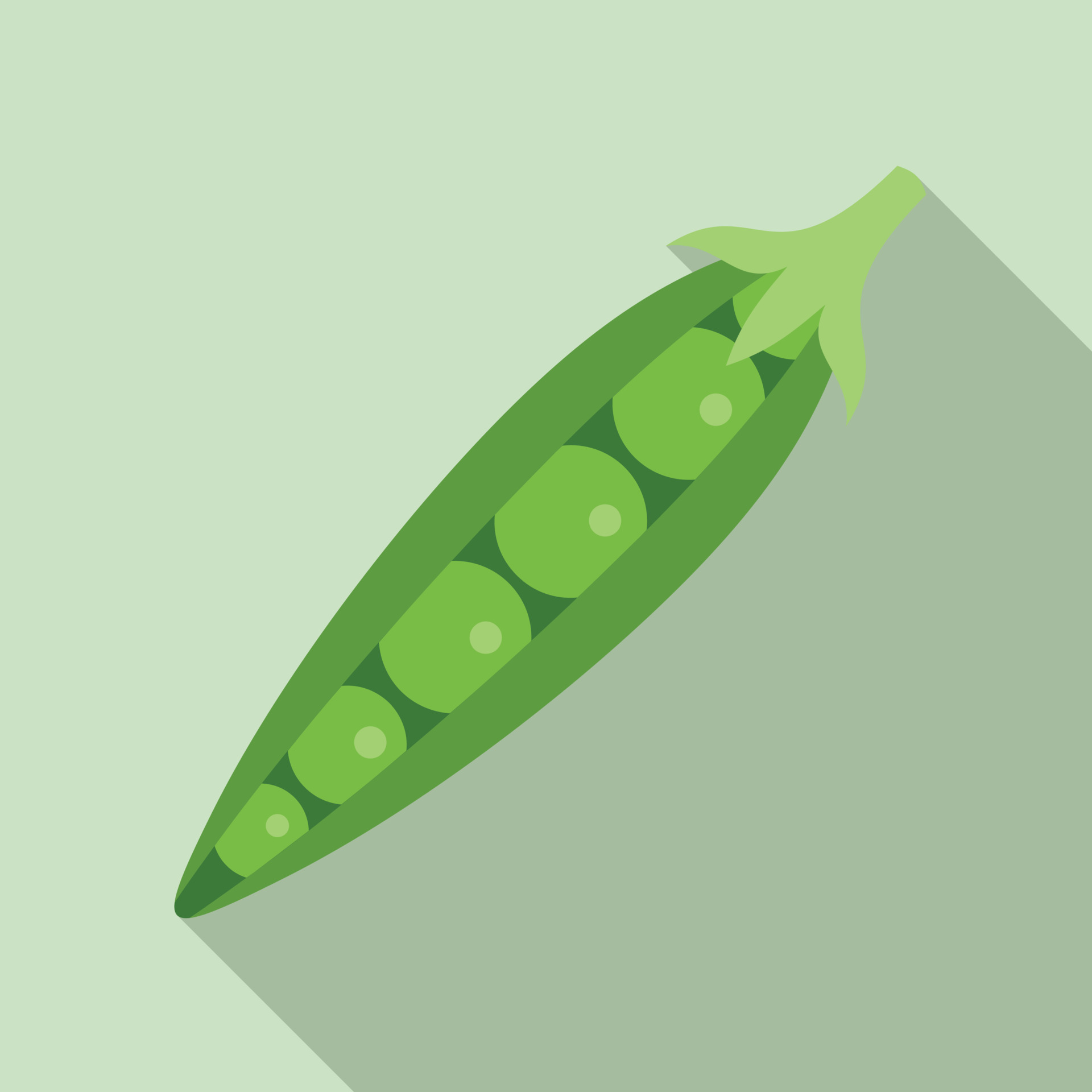 Garden peas icon, flat style 14480211 Vector Art at Vecteezy