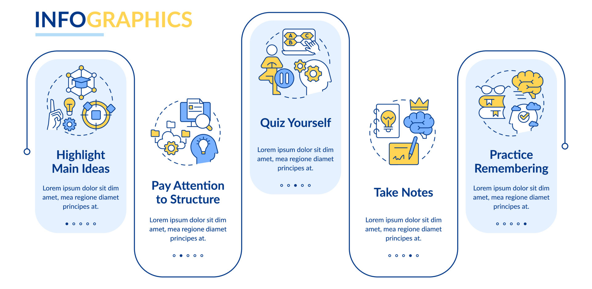 Learning And Memorizing Techniques Rectangle Infographic Template Data