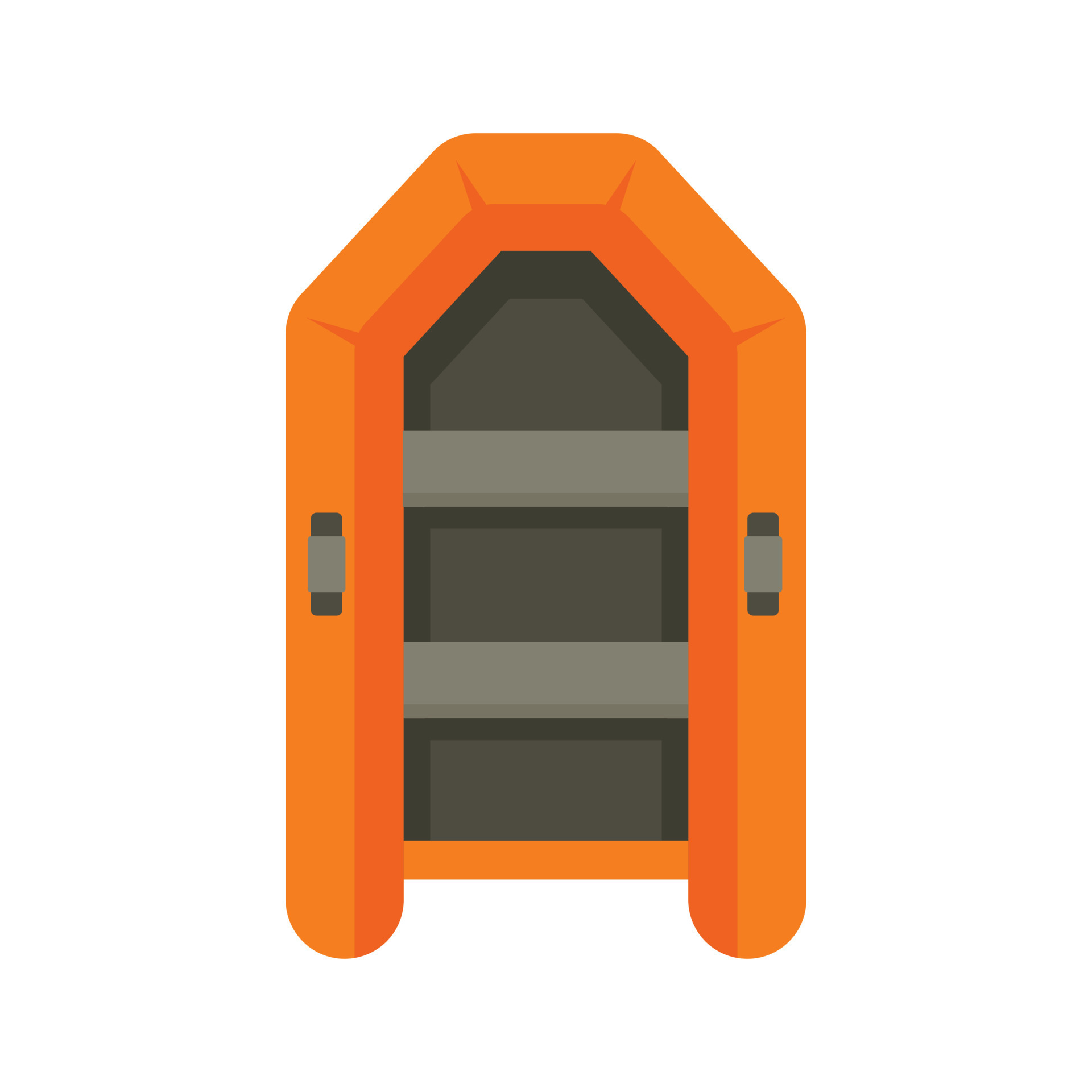 Rubber Inflatable Boat Icon Flat Style 14481804 Vector Art At Vecteezy