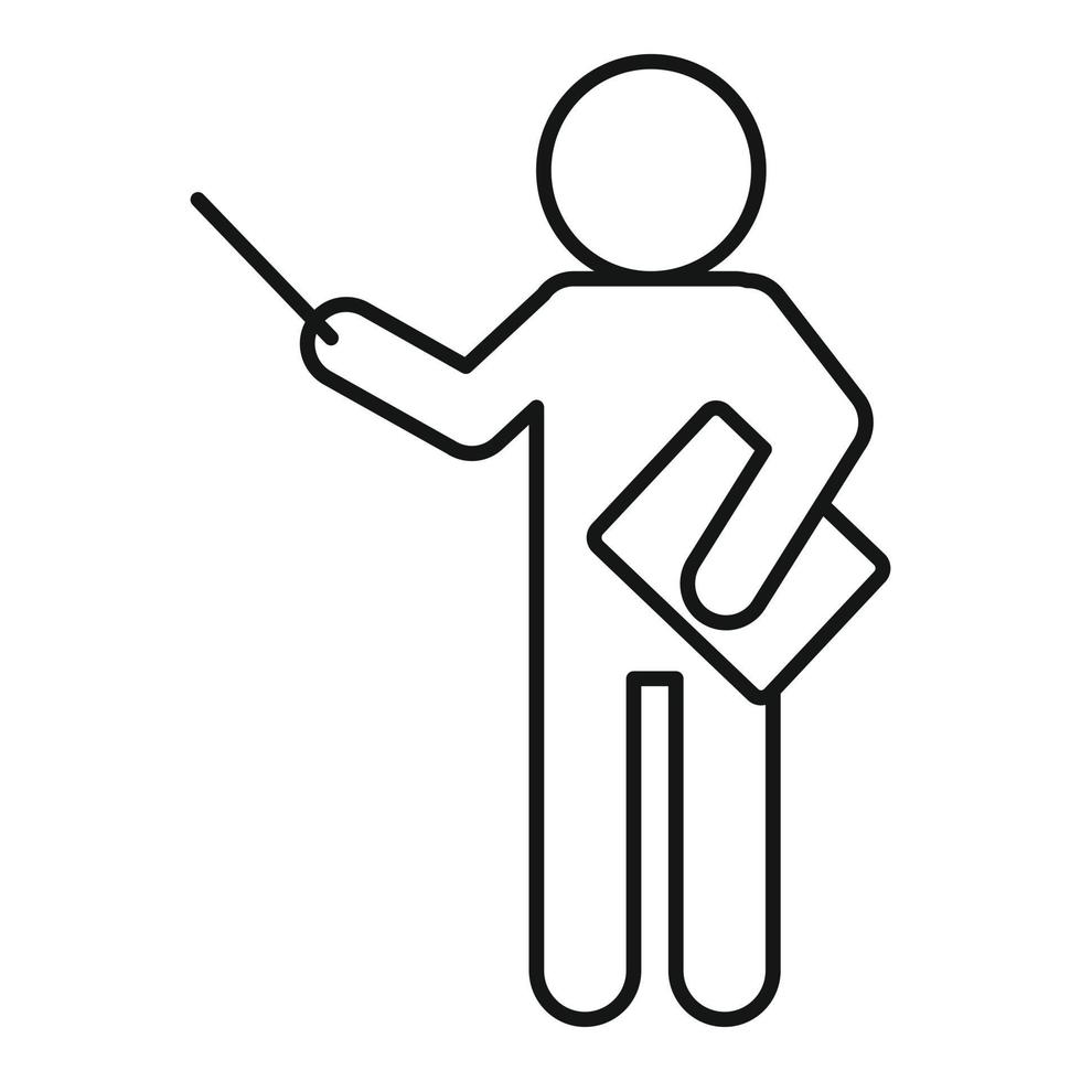 Icono De Profesor De Lección Estilo De Esquema 14481814 Vector En Vecteezy
