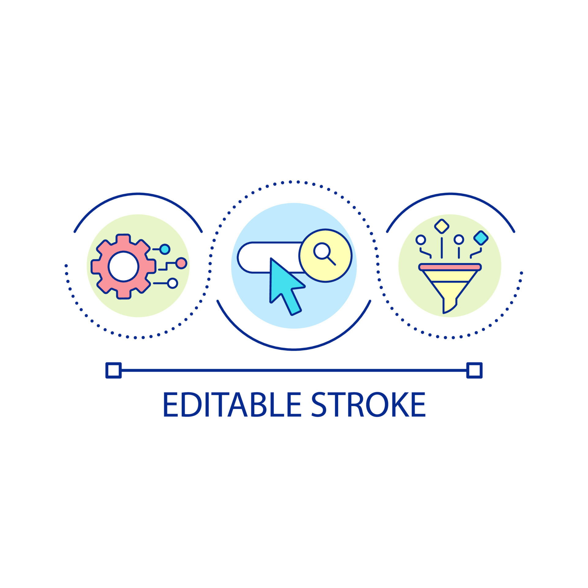Search engine automated process loop concept icon. Software for ...