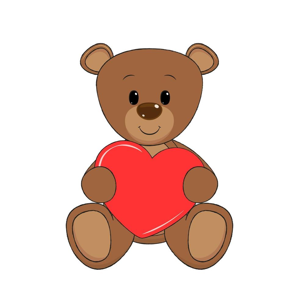Cute teddy bear with heart. 14483665 Vector Art at Vecteezy Cute teddy bear with heart. 14483665 Vector Art at Vecteezy