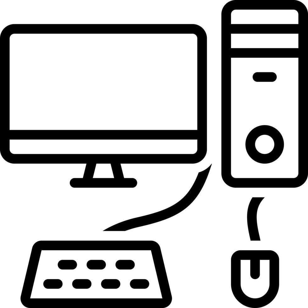 line icon for computer 14485777 Vector Art at Vecteezy