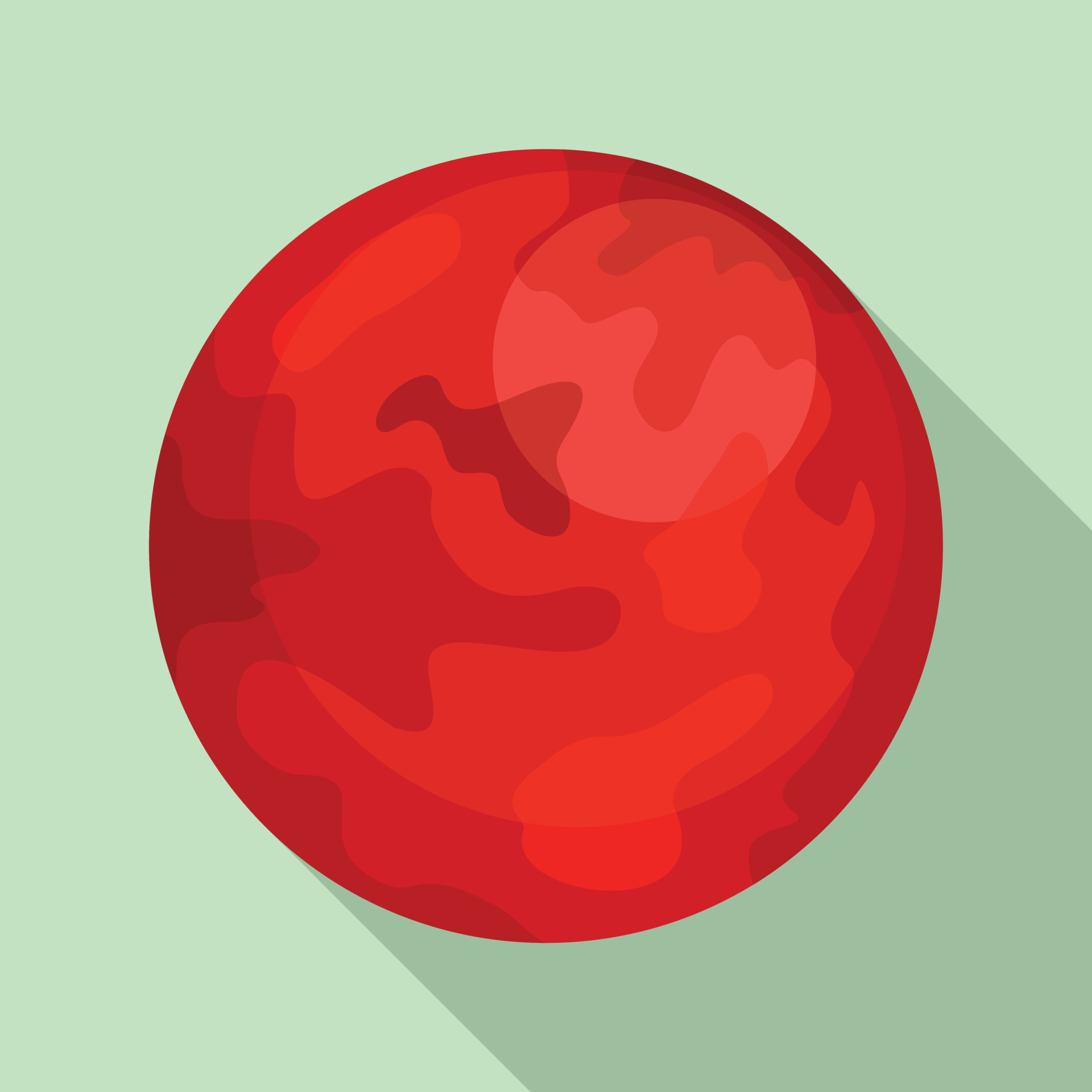 Mars planet icon, flat style 14486866 Vector Art at Vecteezy