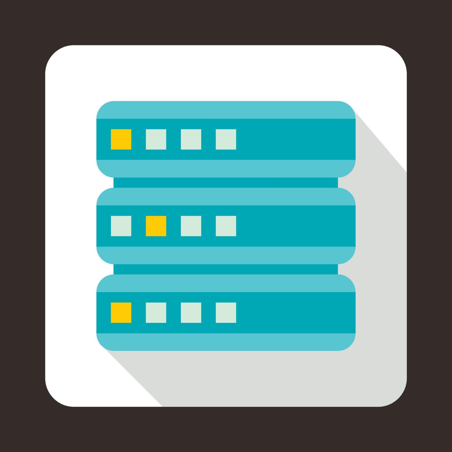 Database icon, flat style 14486877 Vector Art at Vecteezy