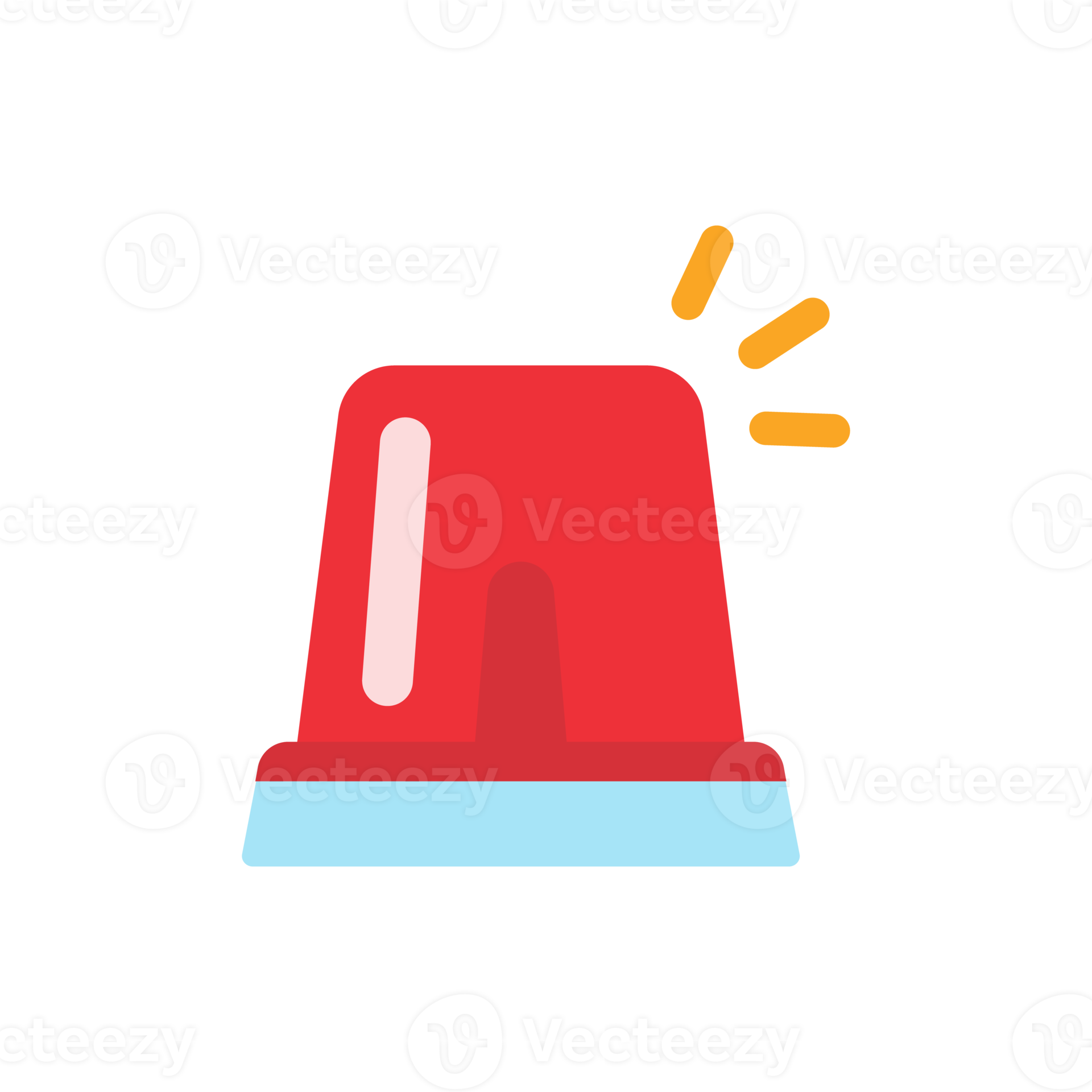 Emergency siren icon. Hazard warning light, ambulance route alarm ...