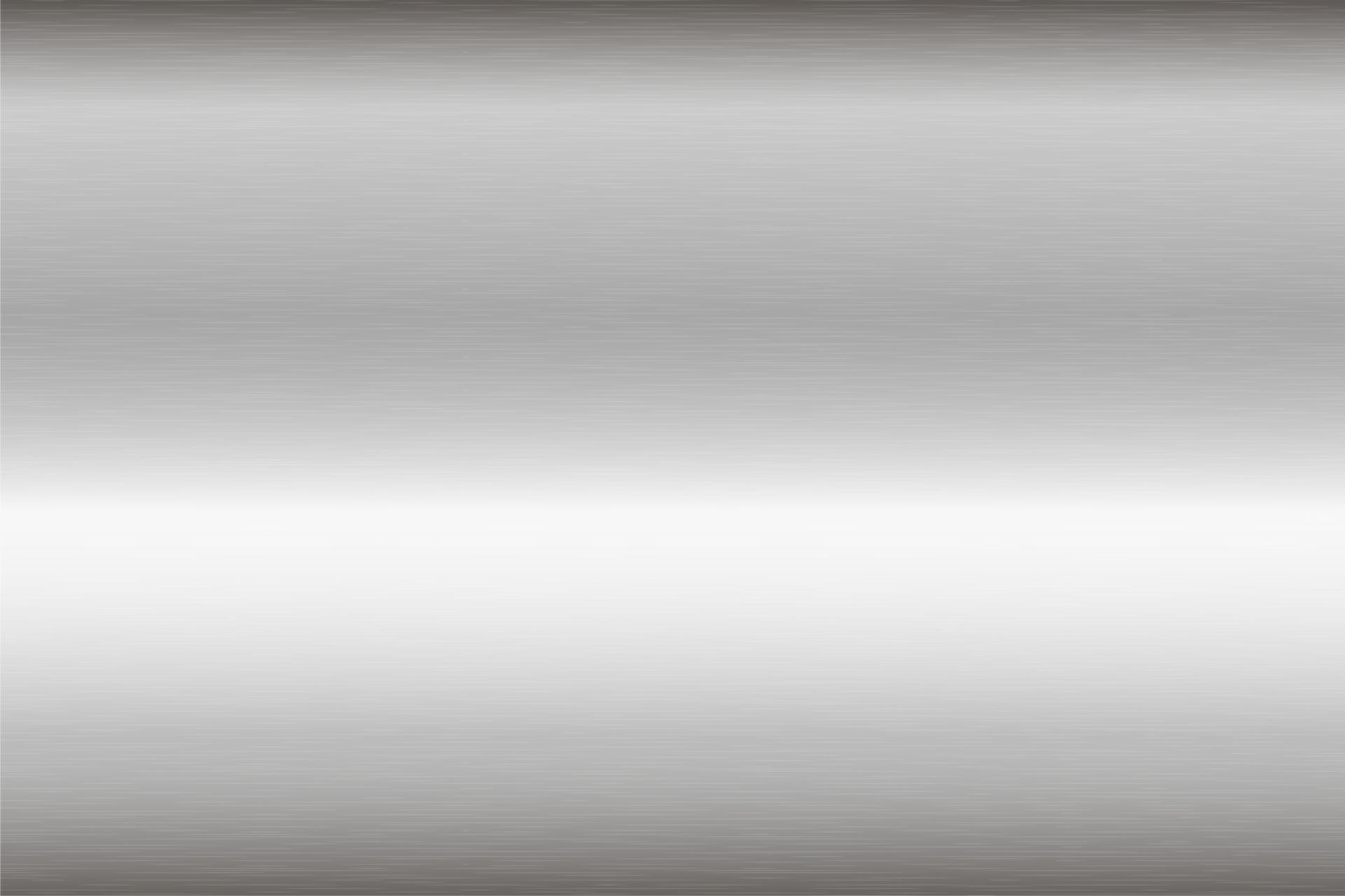 Silver foil background. Metal textured shiny gradient. Stainless glossy surface with reflection ...