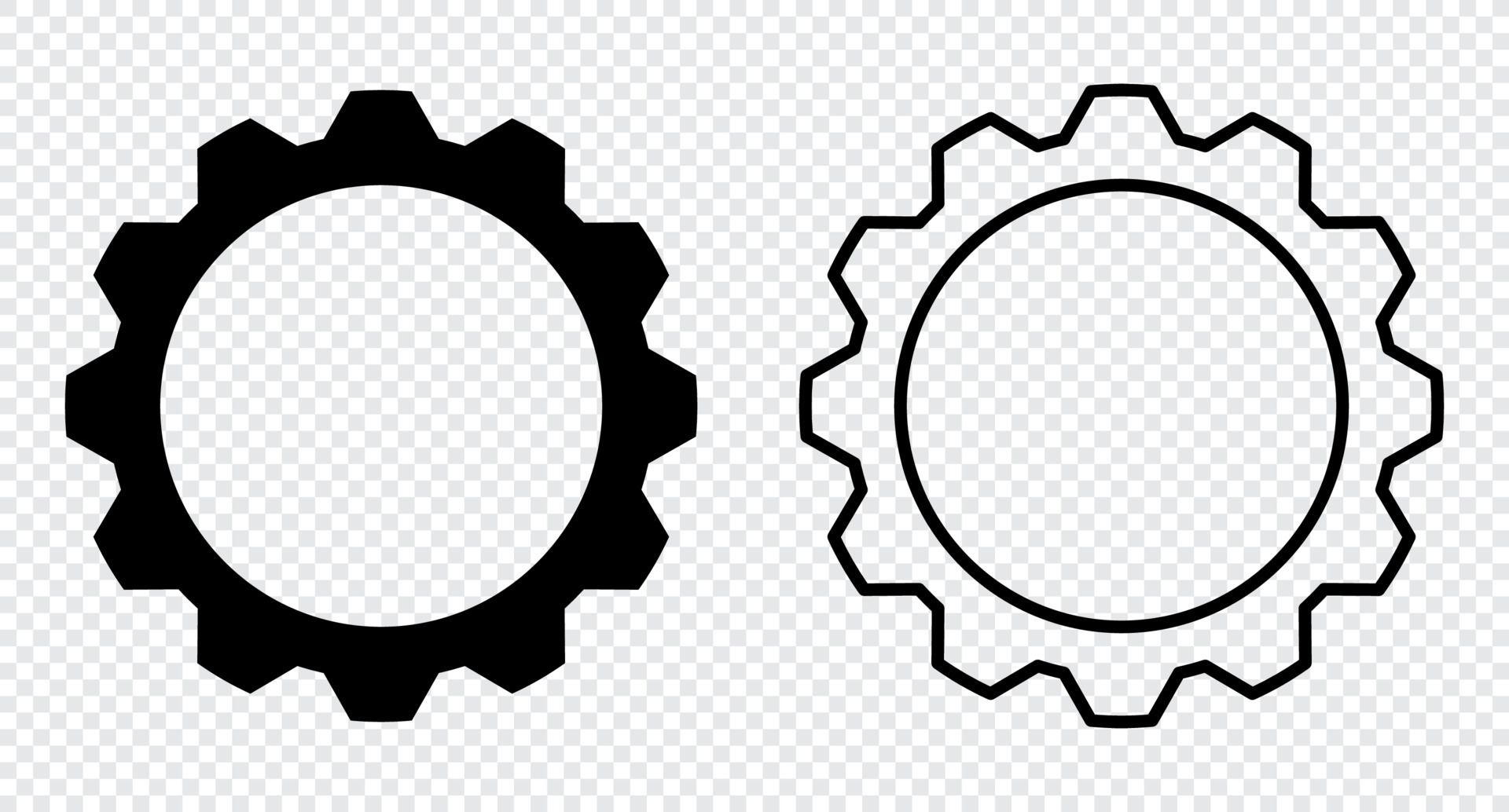 Gear icons. Black gear wheel icons. Gear setting vector icon set ... Gear icons. Black gear wheel icons. Gear setting vector icon set ...